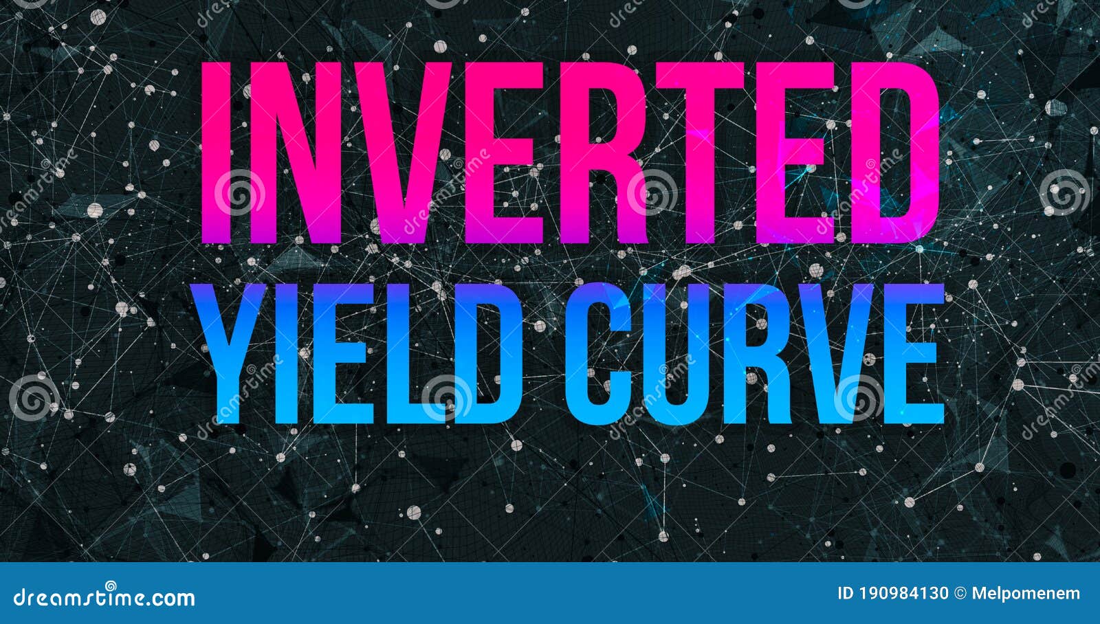 Inverted Yield Curve Closeup Concept. American Dollars Cash Money,3D ...