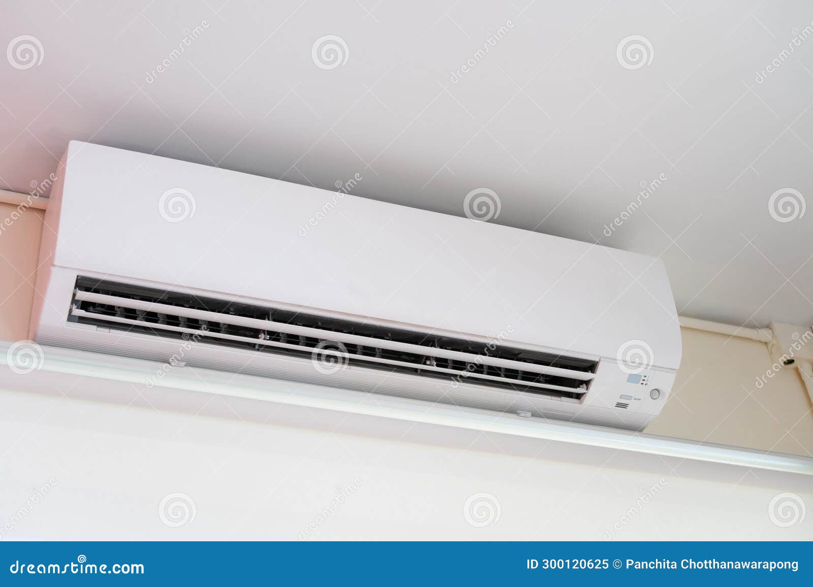 Inverter Air Conditioner, Air Conditioner Inside the Room on White Wall ...