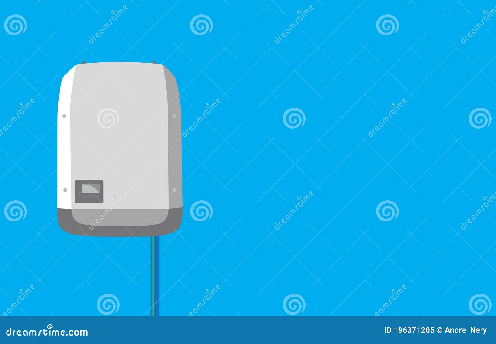Inverter in Flat Design - Solar Energy Equipment Concept Image Stock ...