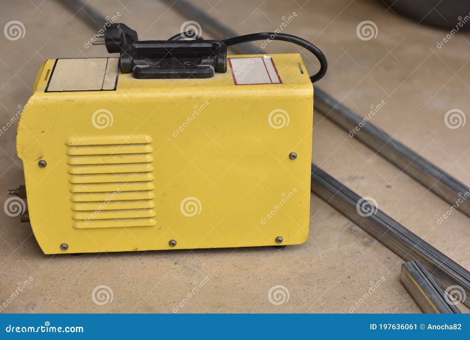 Inverter Welding Machine Yellow Equipment for Welding Works Stock Image ...