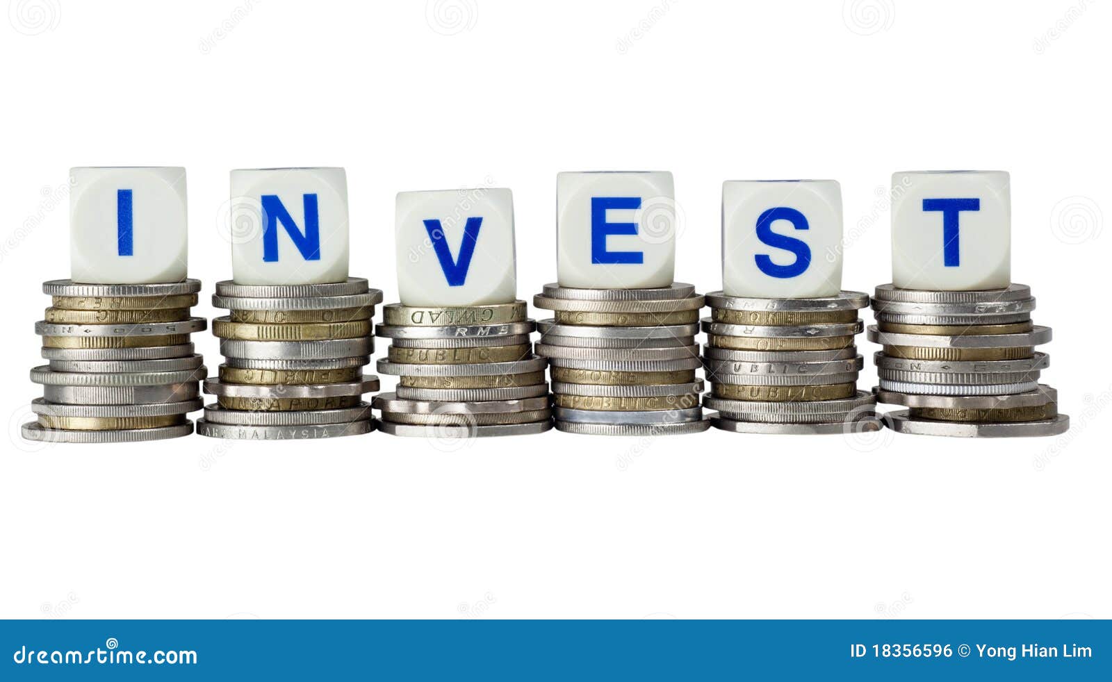 Invest stock photo. Image of white, money, pile, stack - 18356596