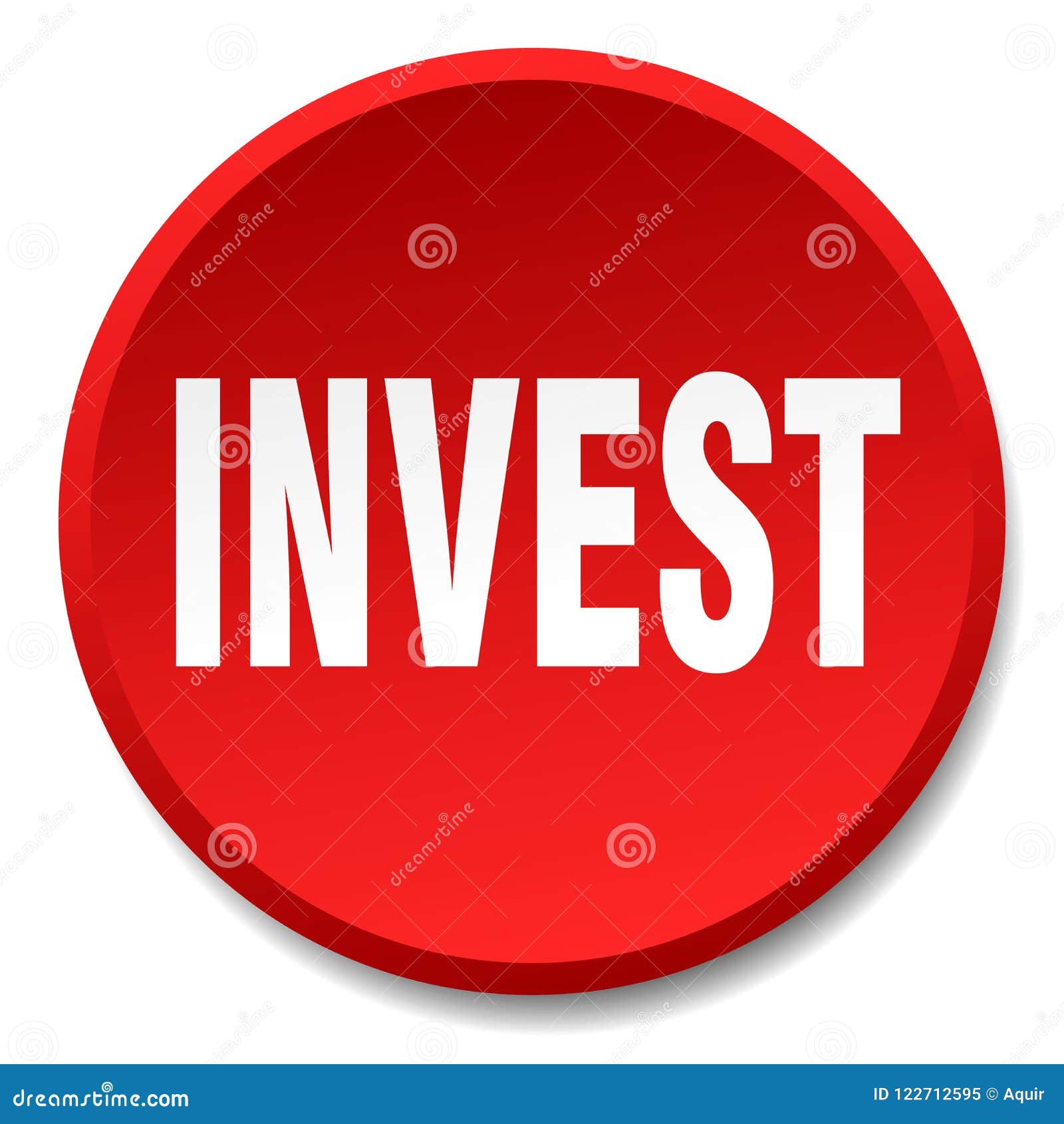 Invest button stock vector. Illustration of design, threedimensional ...
