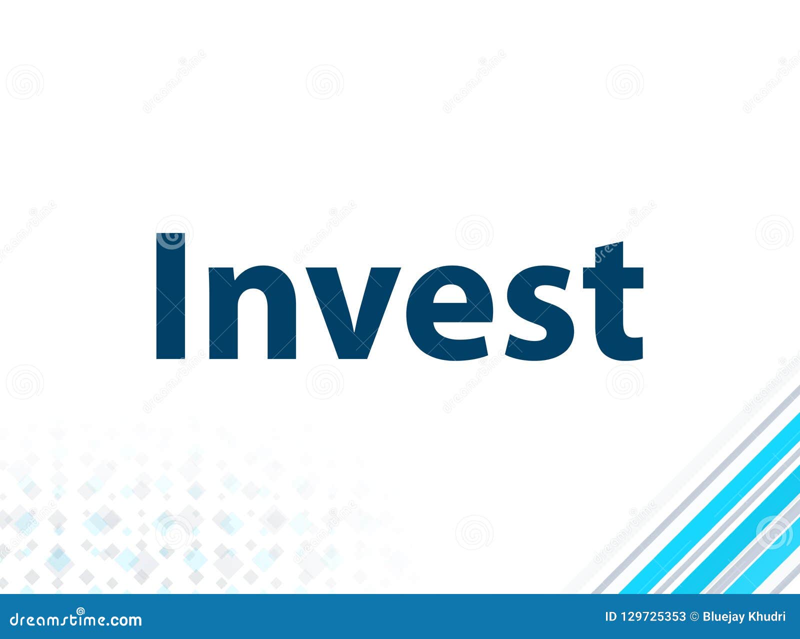 Invest Modern Flat Design Blue Abstract Background Stock Illustration ...