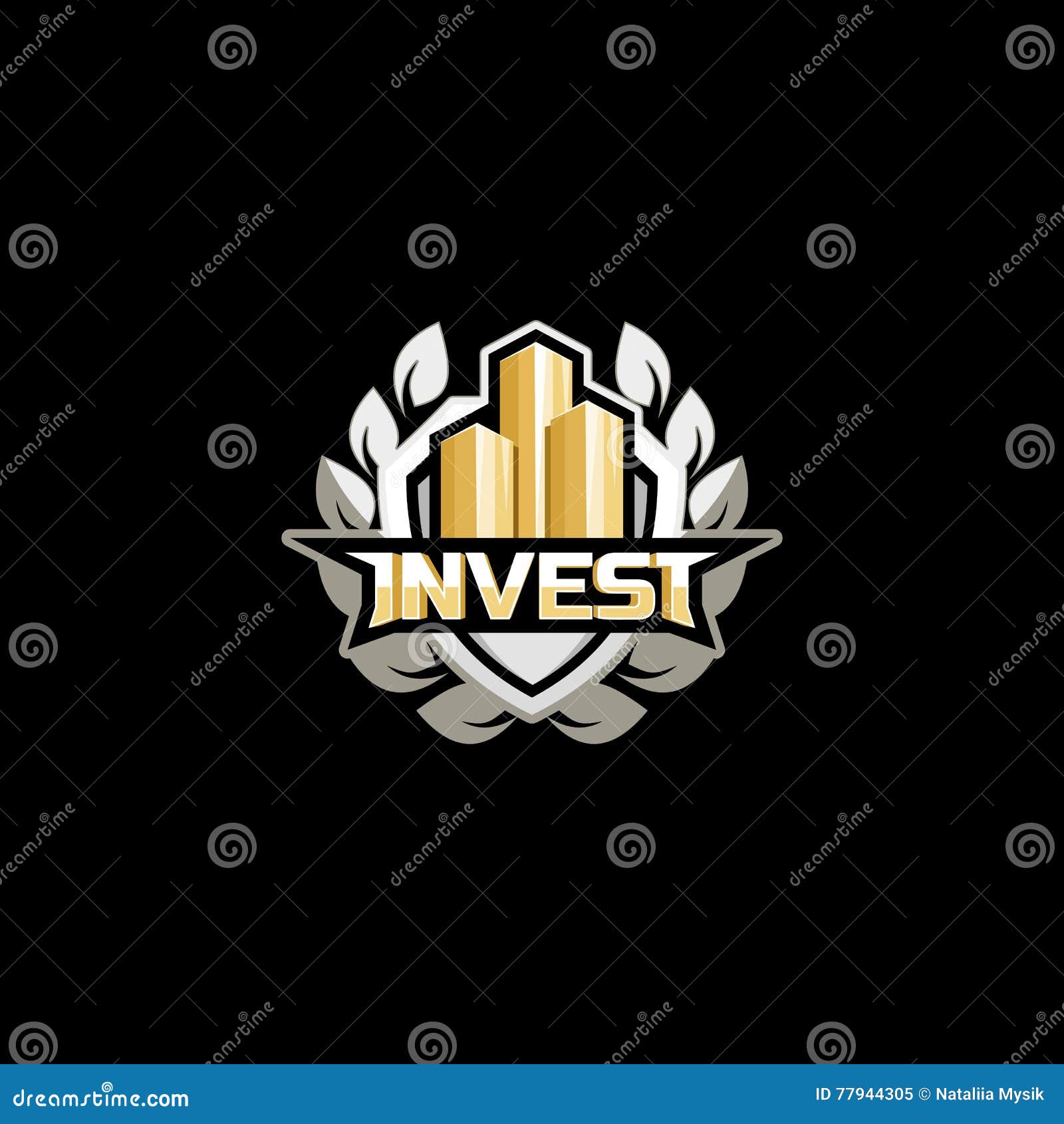 Invest logo concept. stock vector. Illustration of invest - 77944305