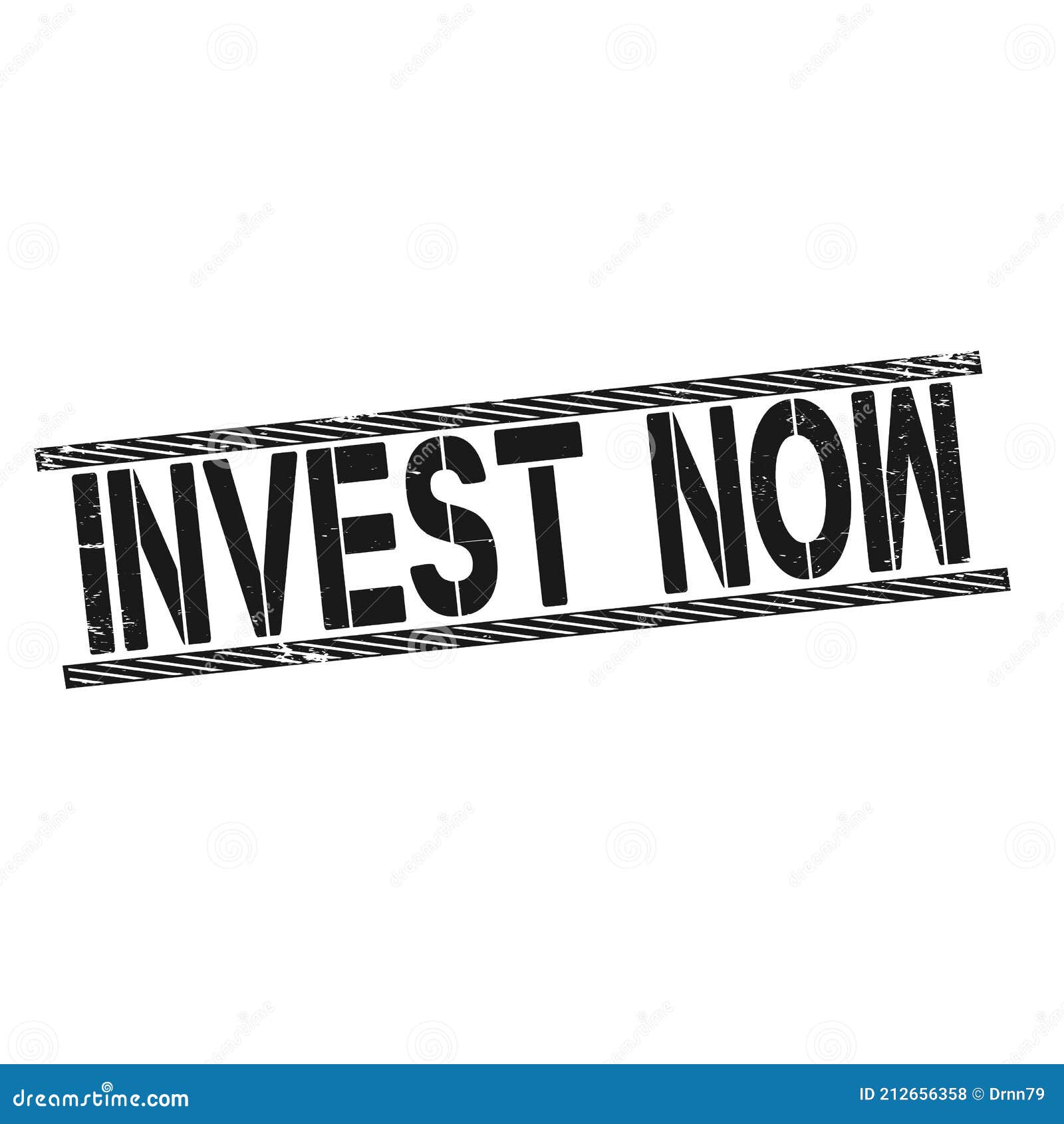 Invest Now Black Rubber Stamp Square Text on White Stock Vector ...