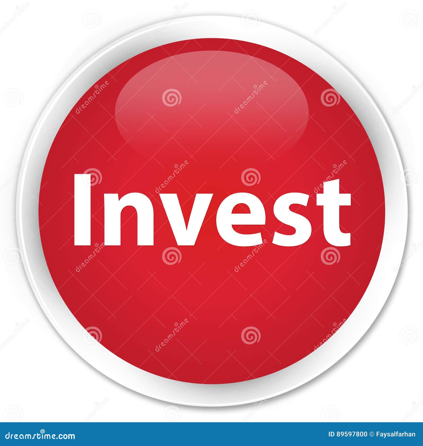 Invest Premium Red Round Button Stock Illustration - Illustration of ...