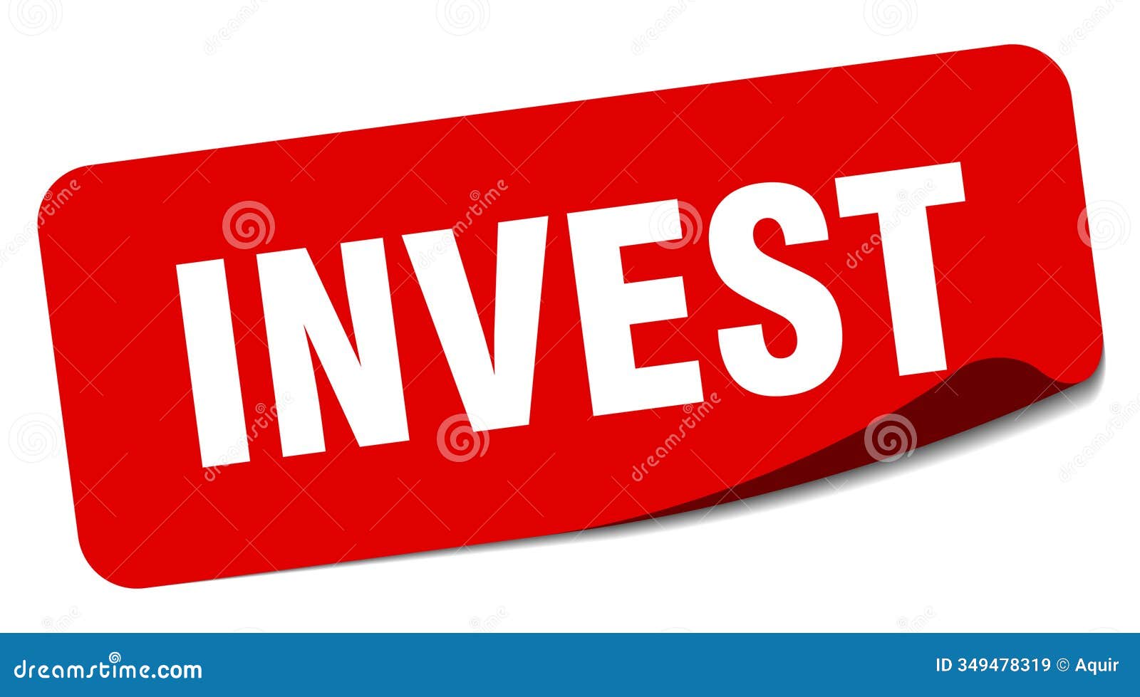 Invest Sticker. Invest Label Stock Vector - Illustration of invest ...
