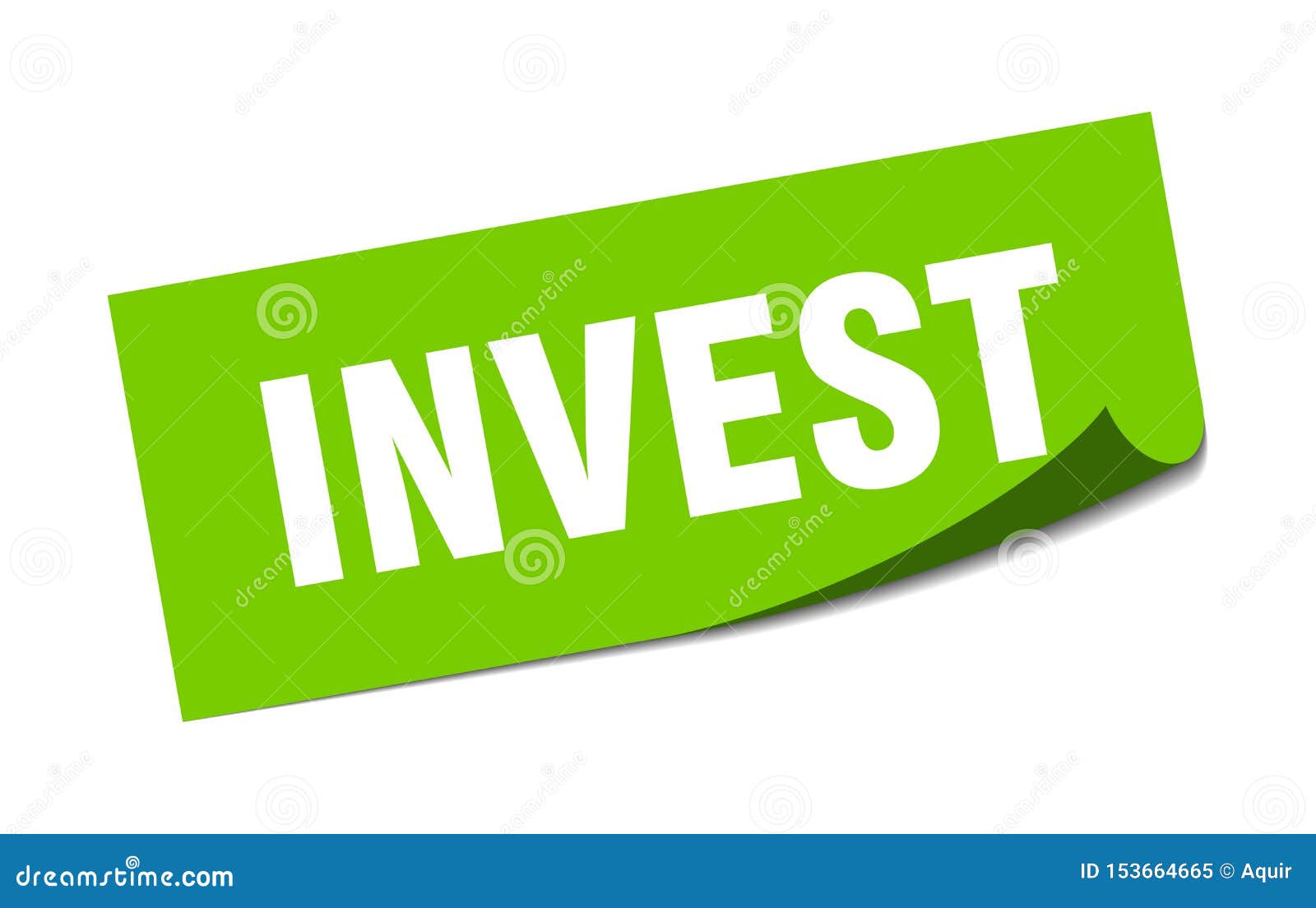 Invest sticker. stock vector. Illustration of white - 153664665