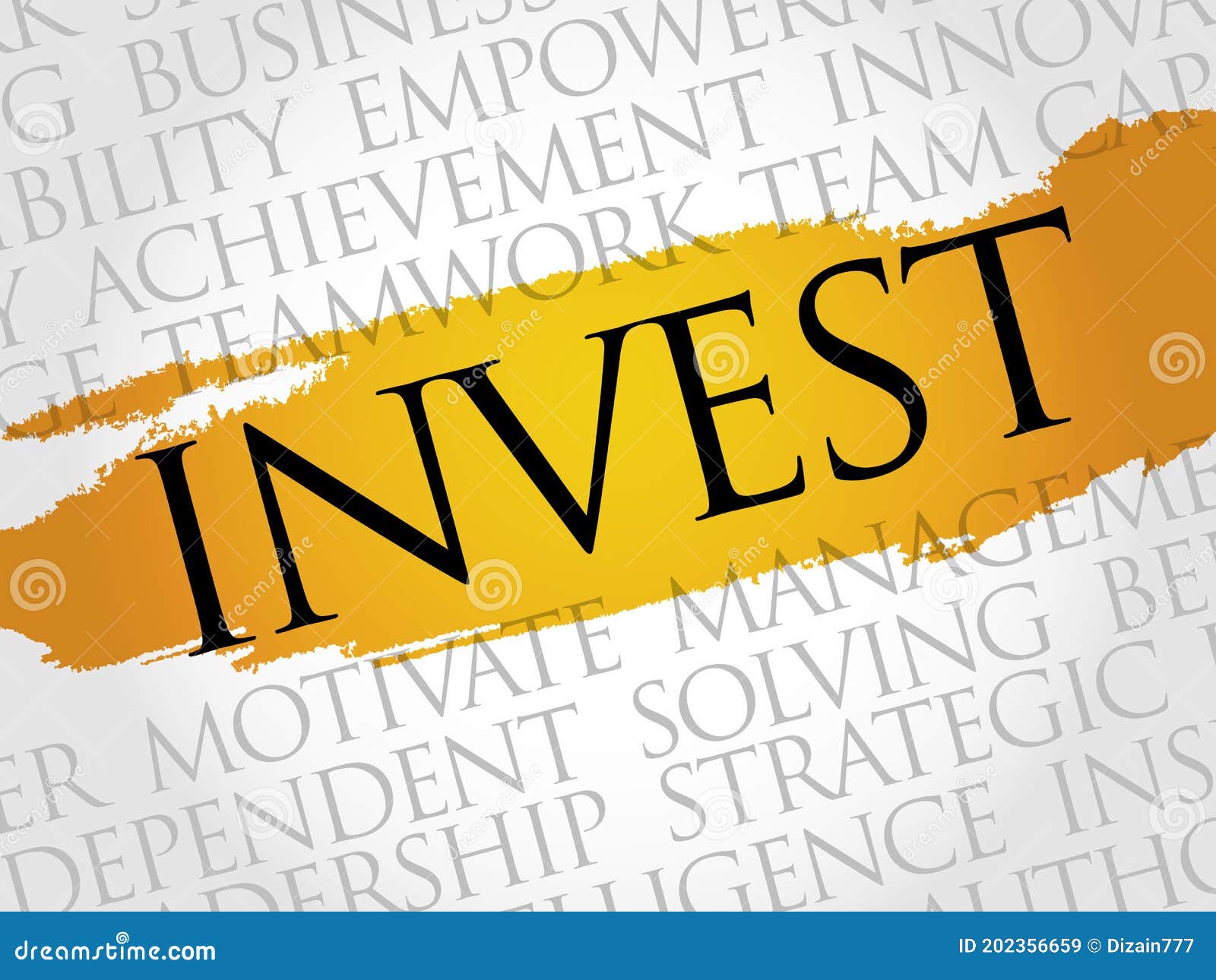 Invest word cloud stock illustration. Illustration of exchange - 202356659