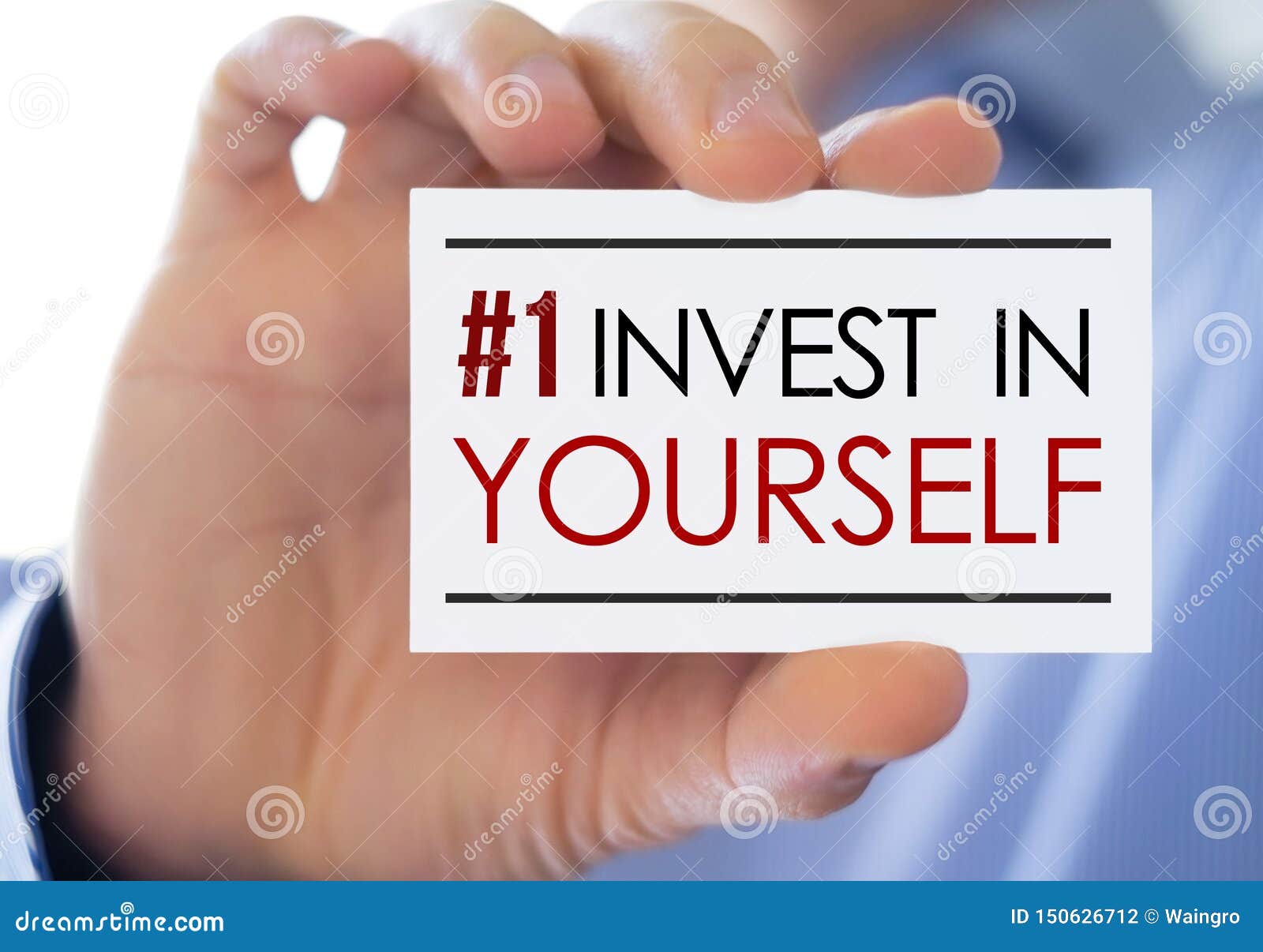 Invest In Yourself Symbol. Text `invest In Yourself It Pays The Best ...