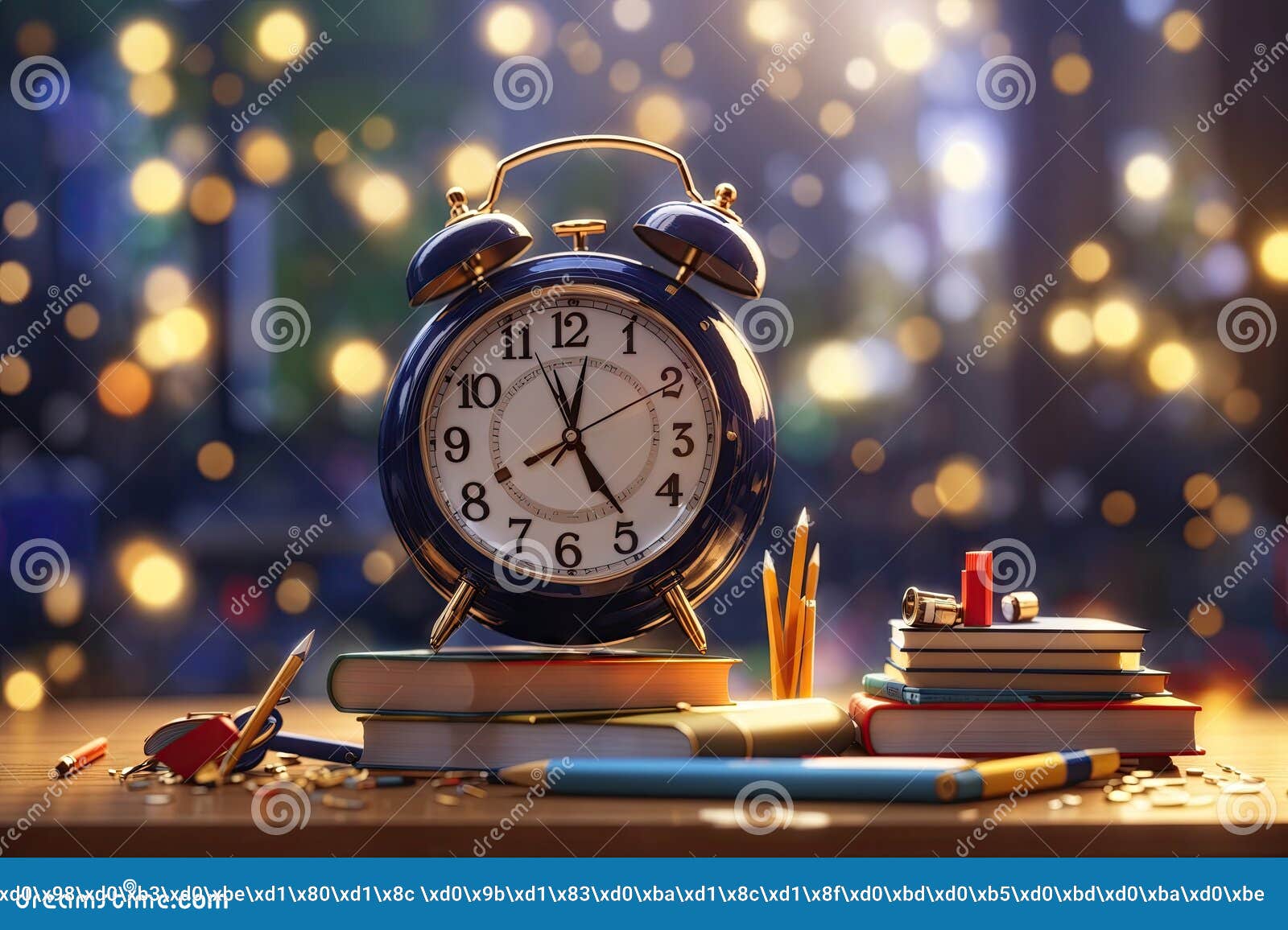 Invest in Yourself Phrase Over Background with Clock Standing on Work ...