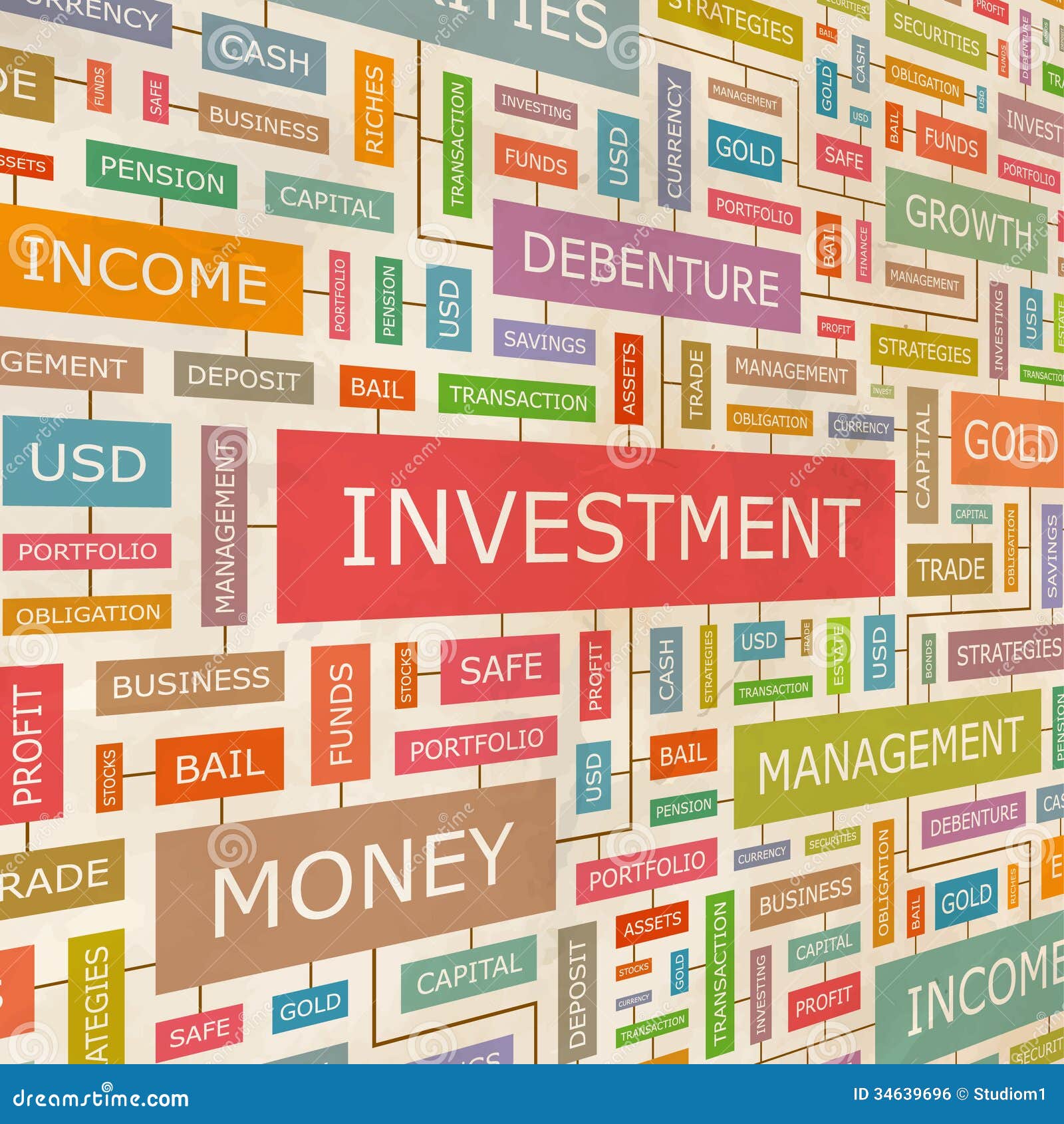 INVESTERING vector illustratie. Illustration of informatie - 34639696