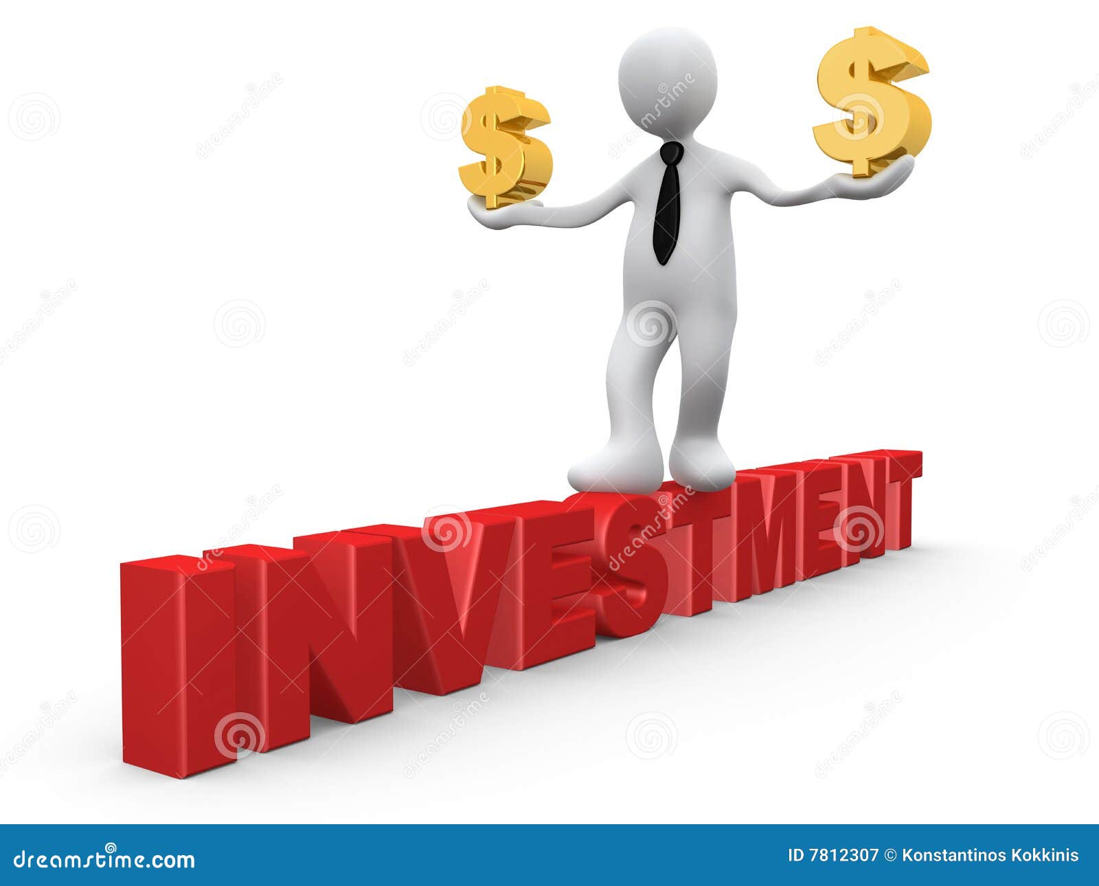 Investering in Dollars stock illustratie. Illustration of geld - 7812307