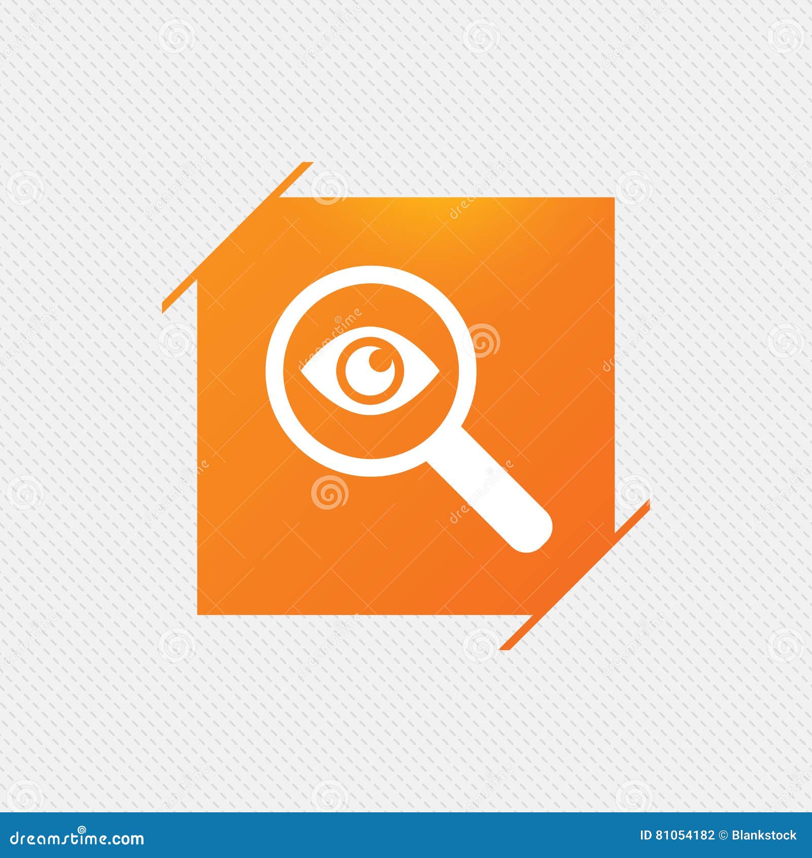 Investigate Icon. Magnifying Glass with Eye. Stock Vector ...