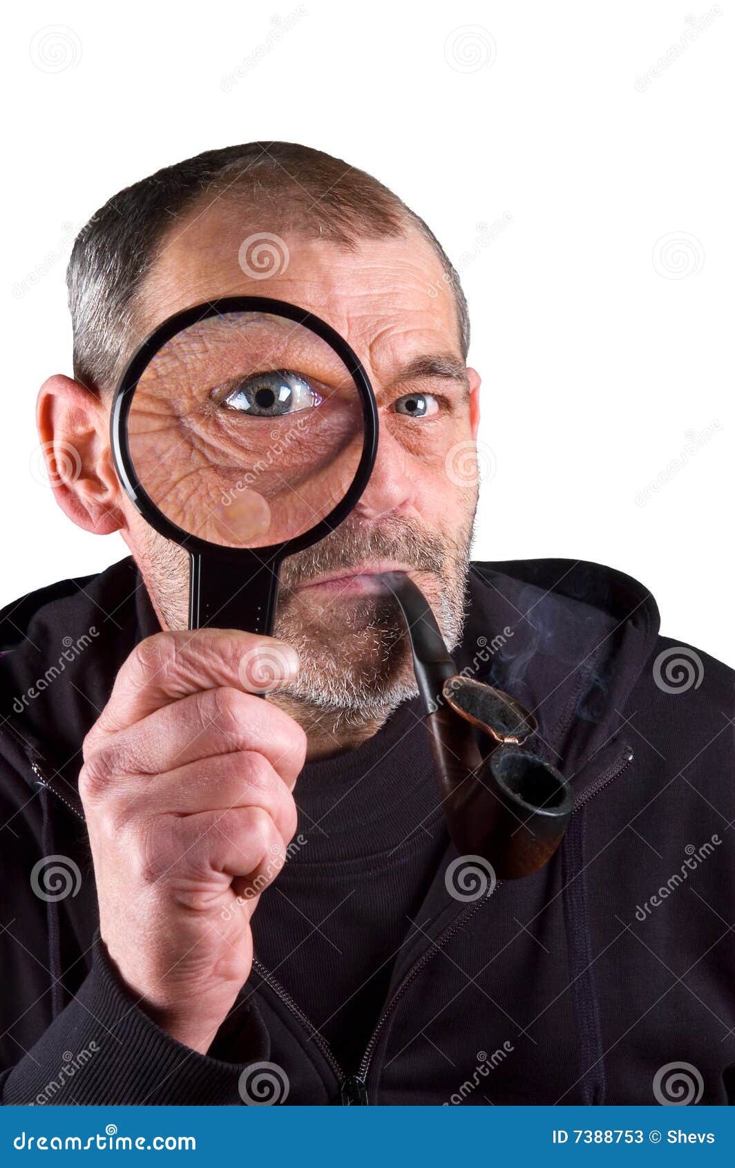 Investigating! stock image. Image of gentleman, magnifier - 7388753