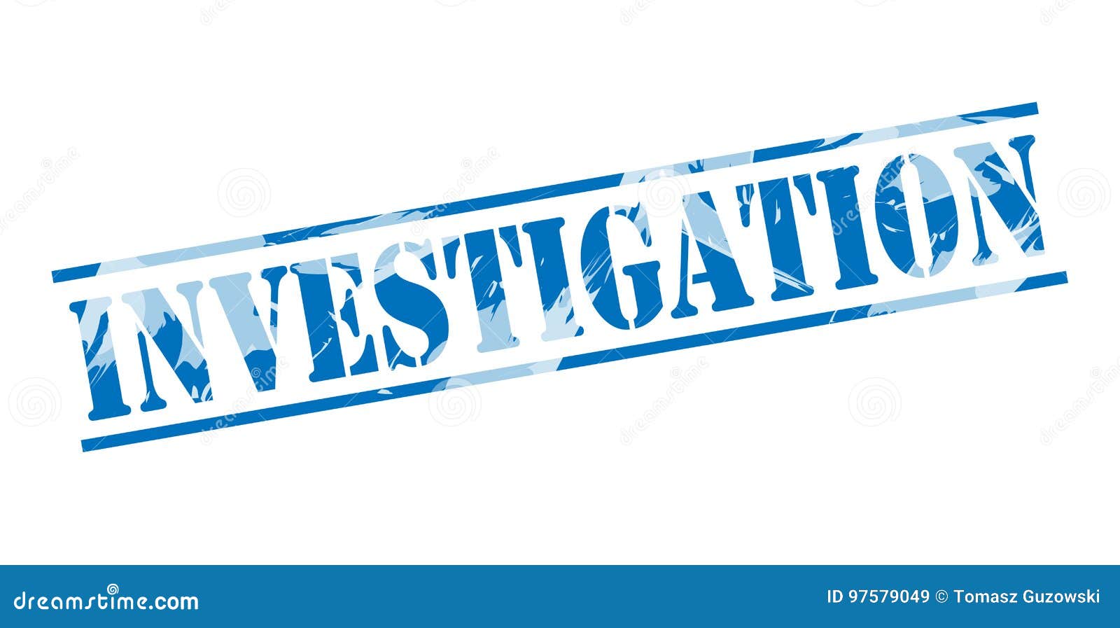 Investigation blue stamp stock illustration. Illustration of ...
