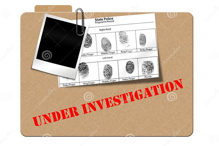 Investigation folder stock illustration. Illustration of police - 4175187