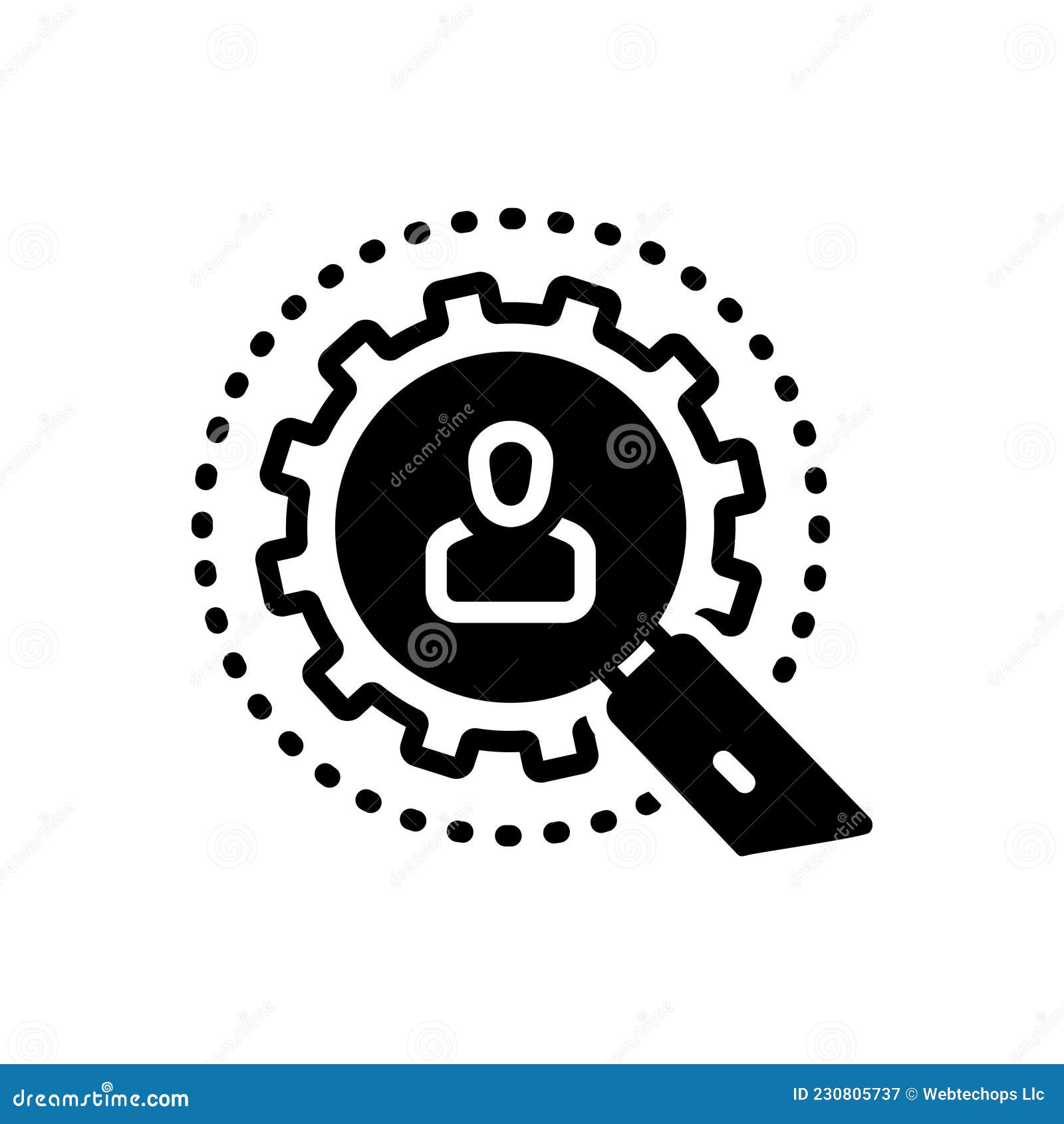 Black Solid Icon for Investigation, Detective and Magnification Stock ...