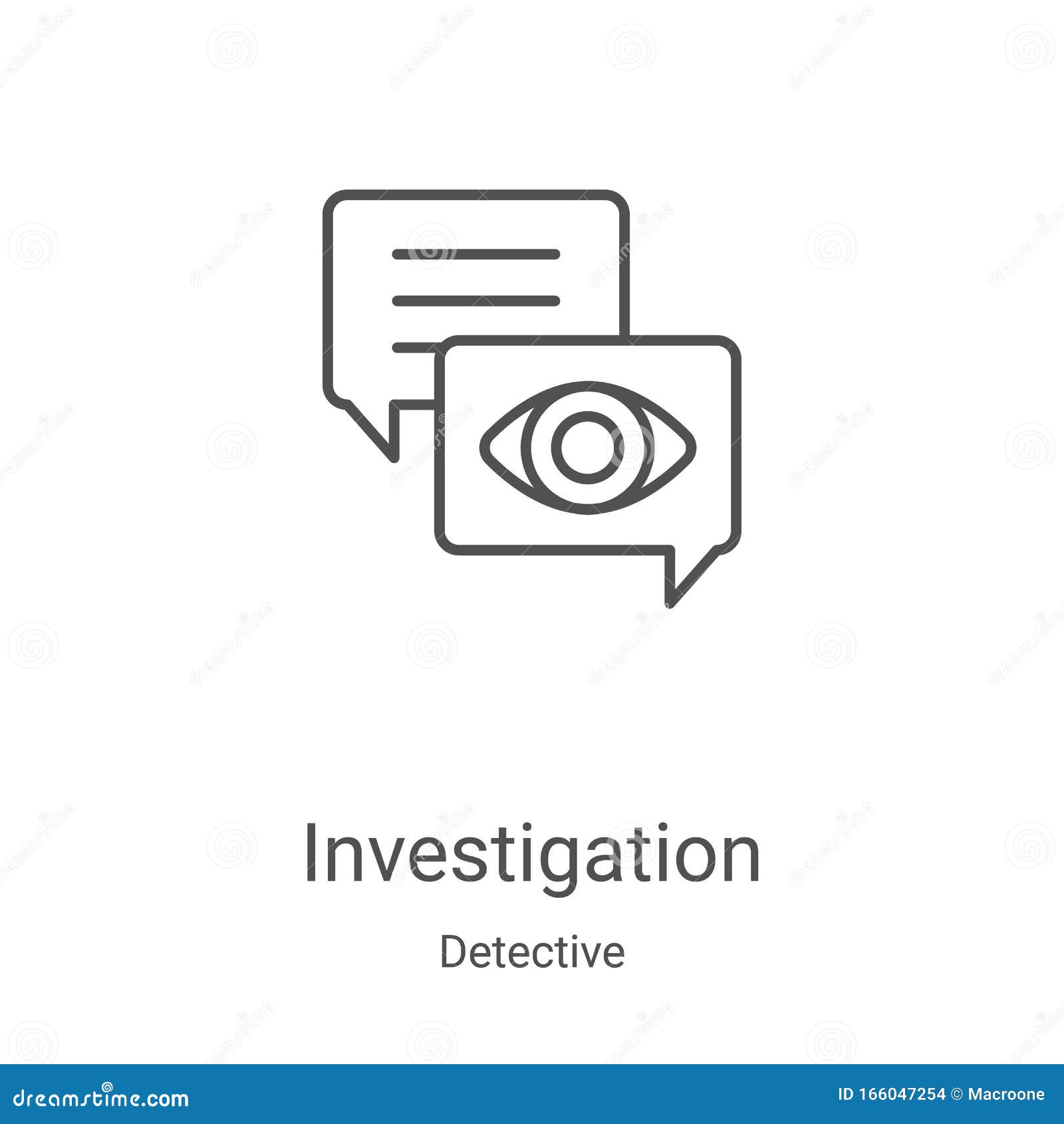 Investigation Icon Vector from Detective Collection. Thin Line ...