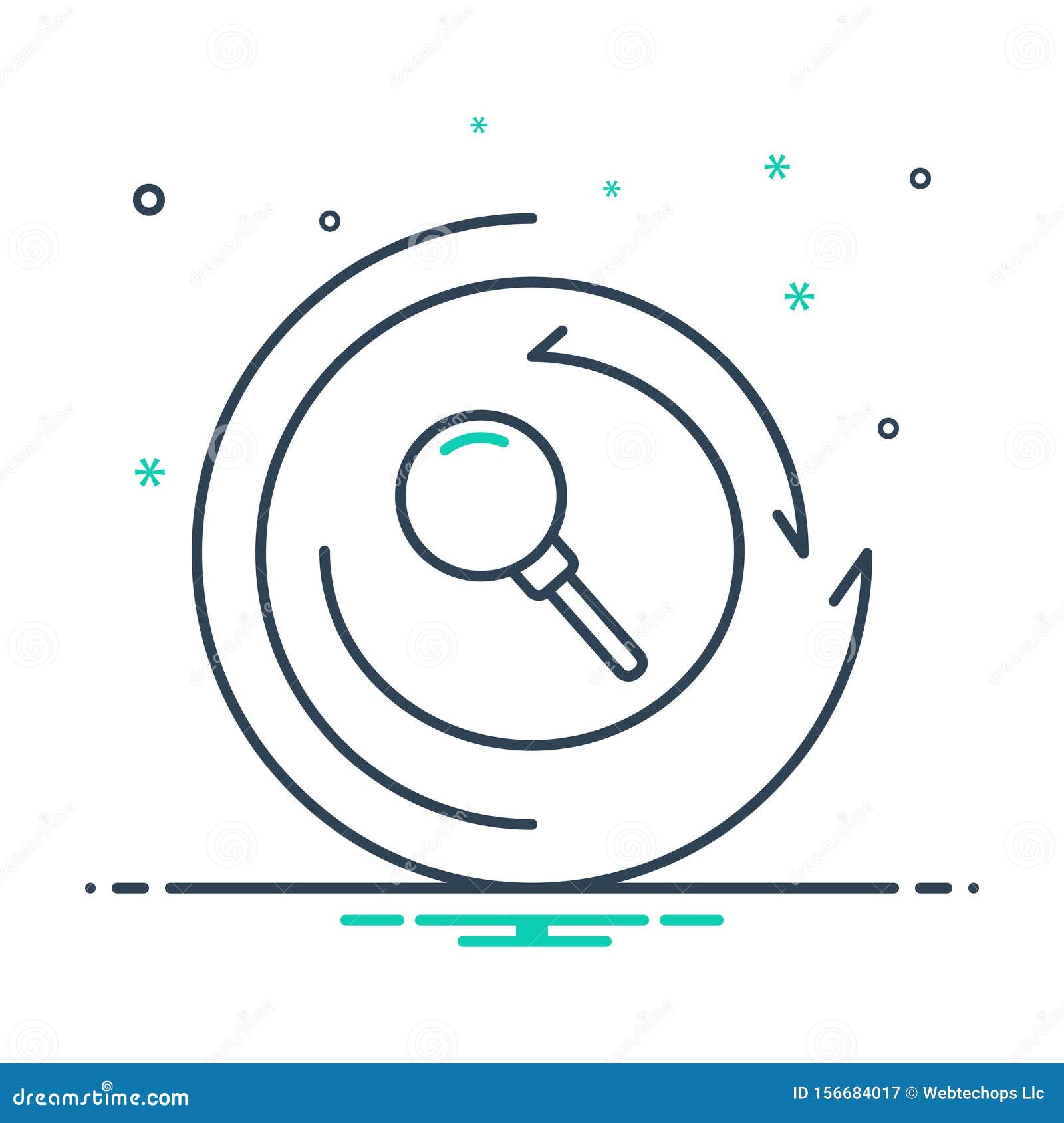 Black Mix Icon for Investigation, Research and Inquiry Stock ...