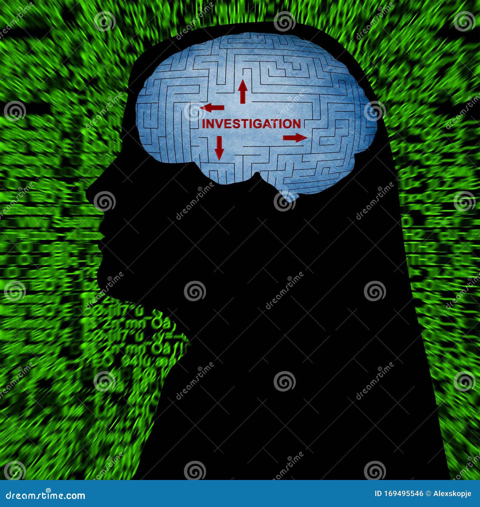 Investigation in mind stock photo. Image of brain, cloud - 169495546