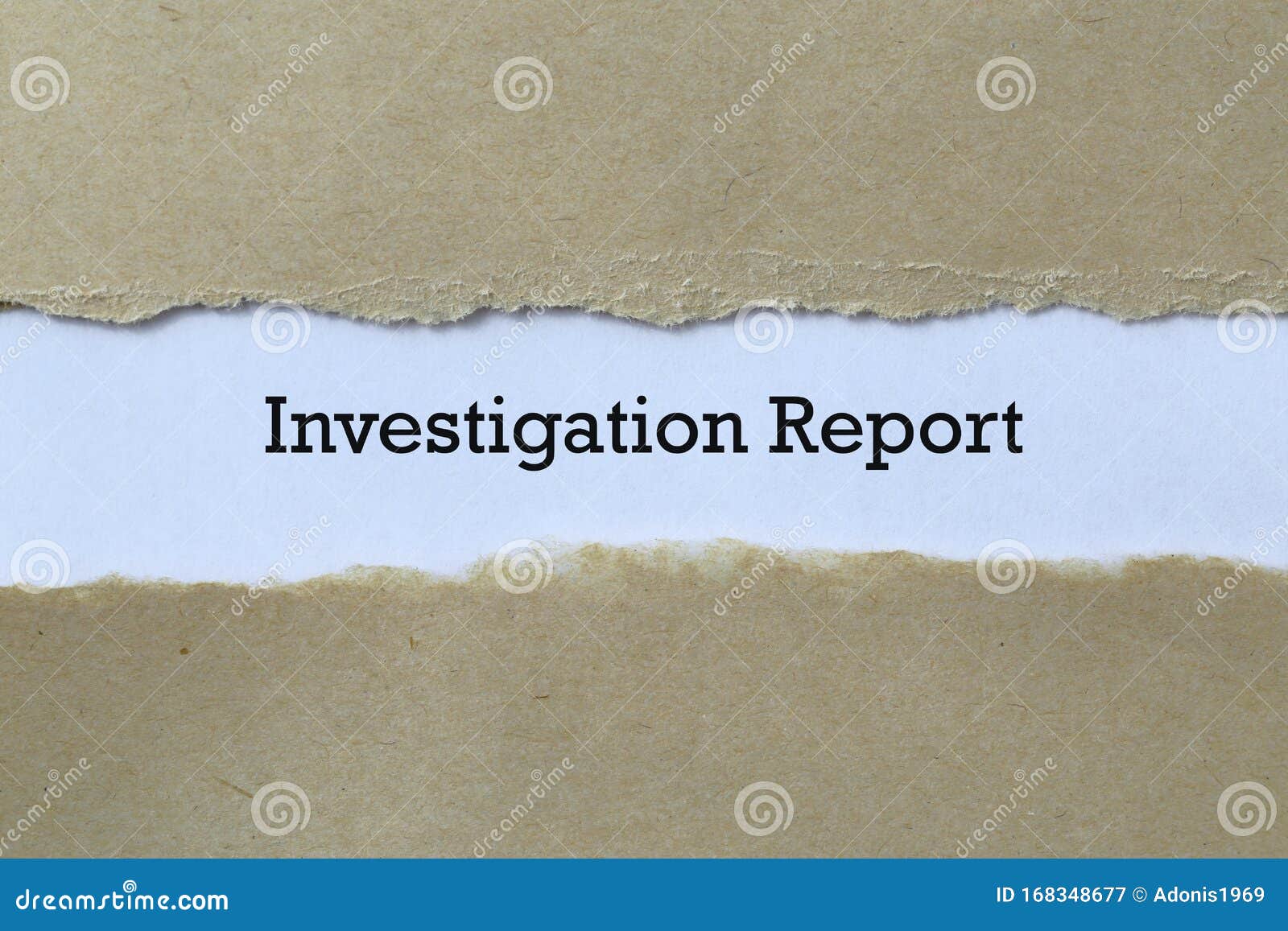 Investigation Report Text On White Paper On The Wood Table Royalty-Free ...
