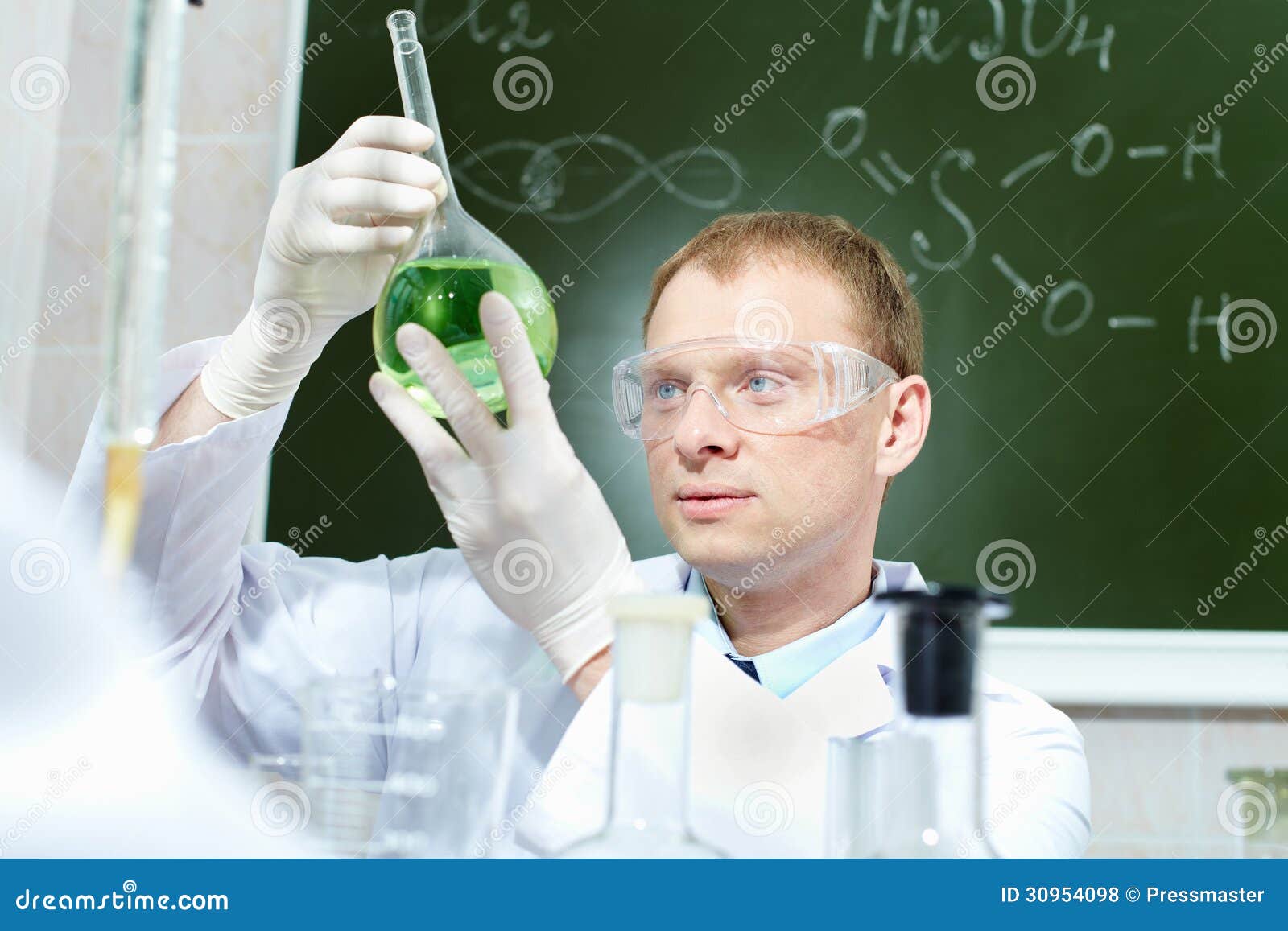 Investigation stock photo. Image of human, chemist, glassware - 30954098