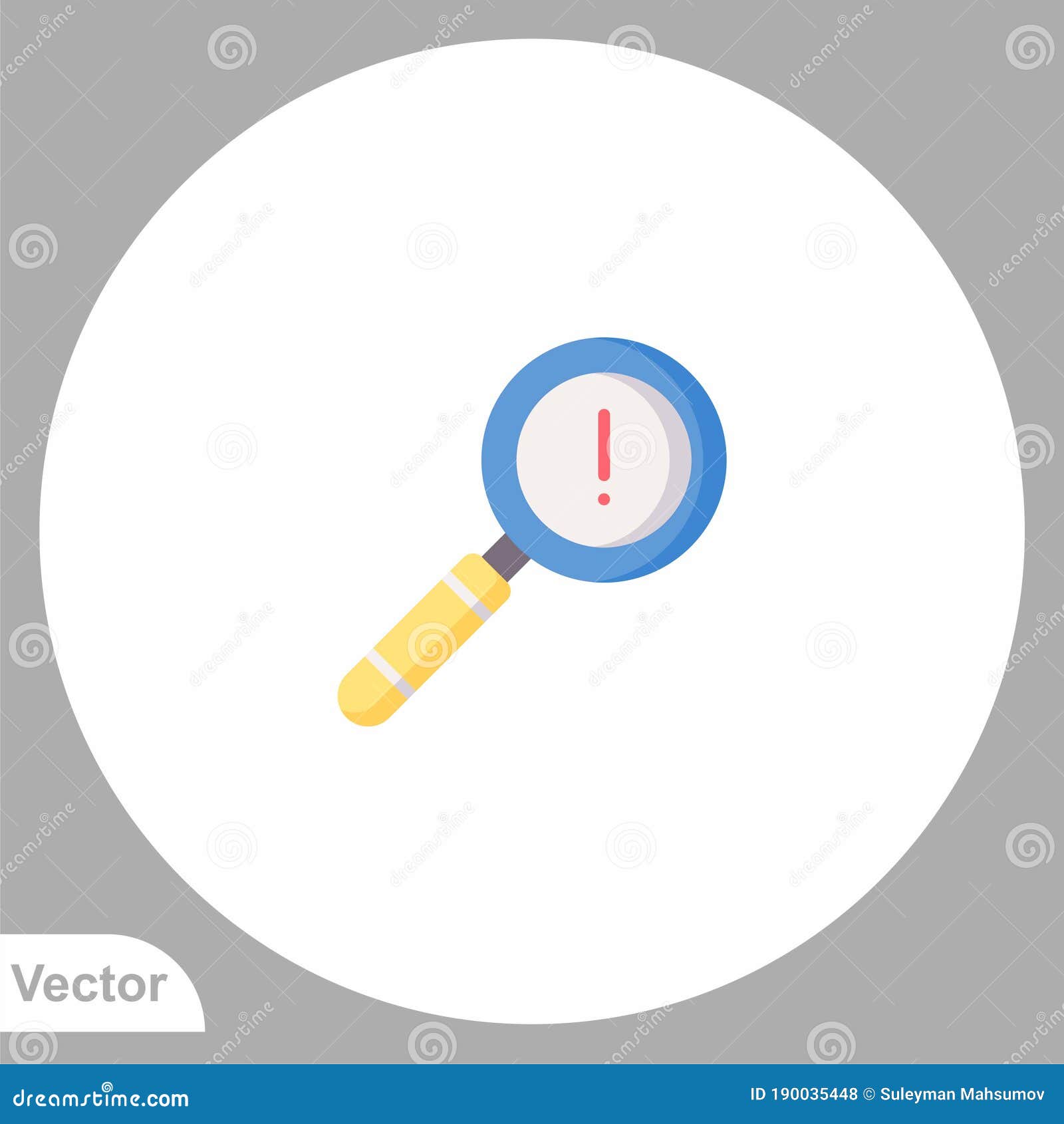 Investigation Vector Icon Sign Symbol Stock Vector - Illustration of ...