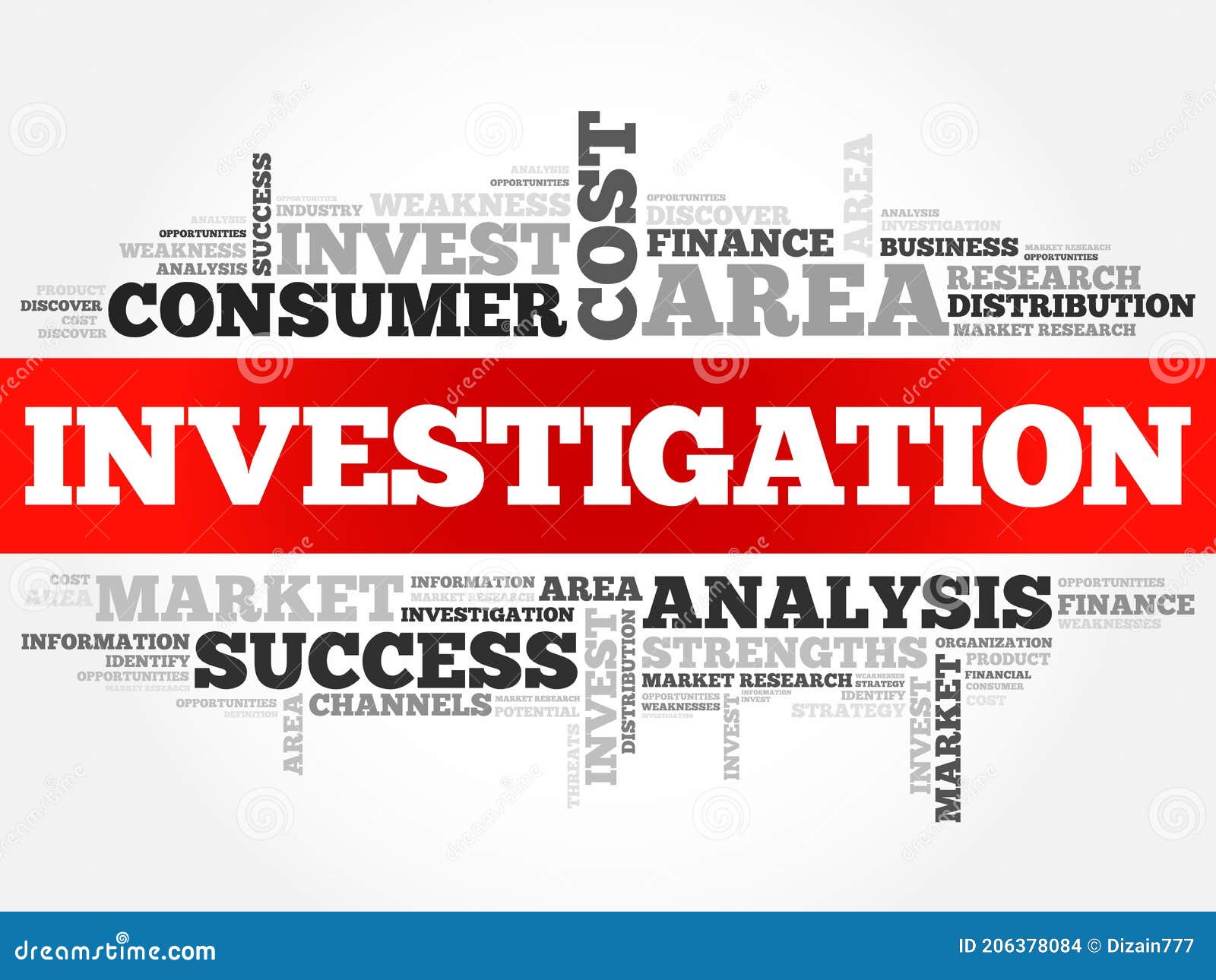 Investigation word cloud stock illustration. Illustration of ...
