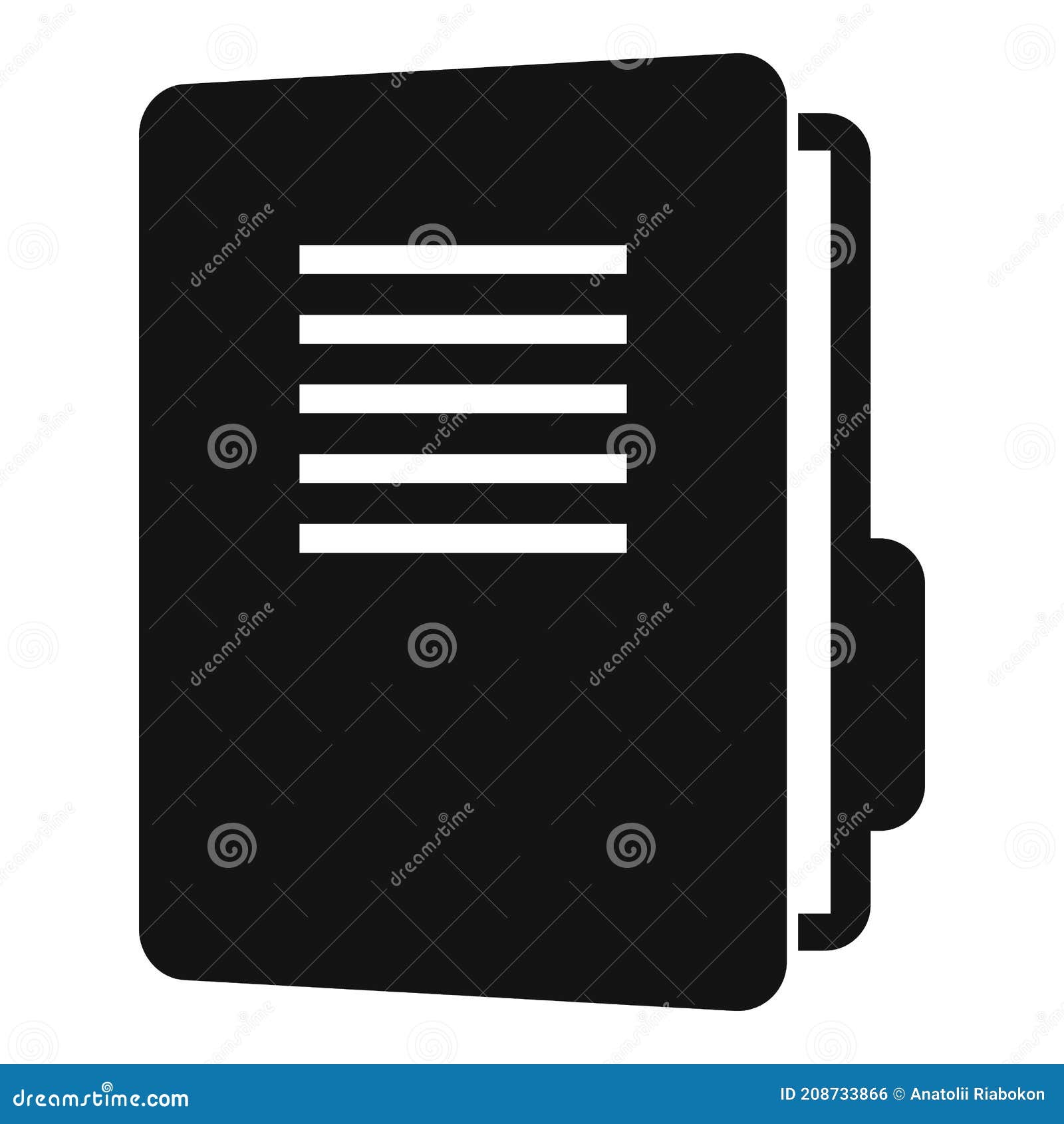 Investigator Folder Icon, Simple Style Stock Vector - Illustration of ...