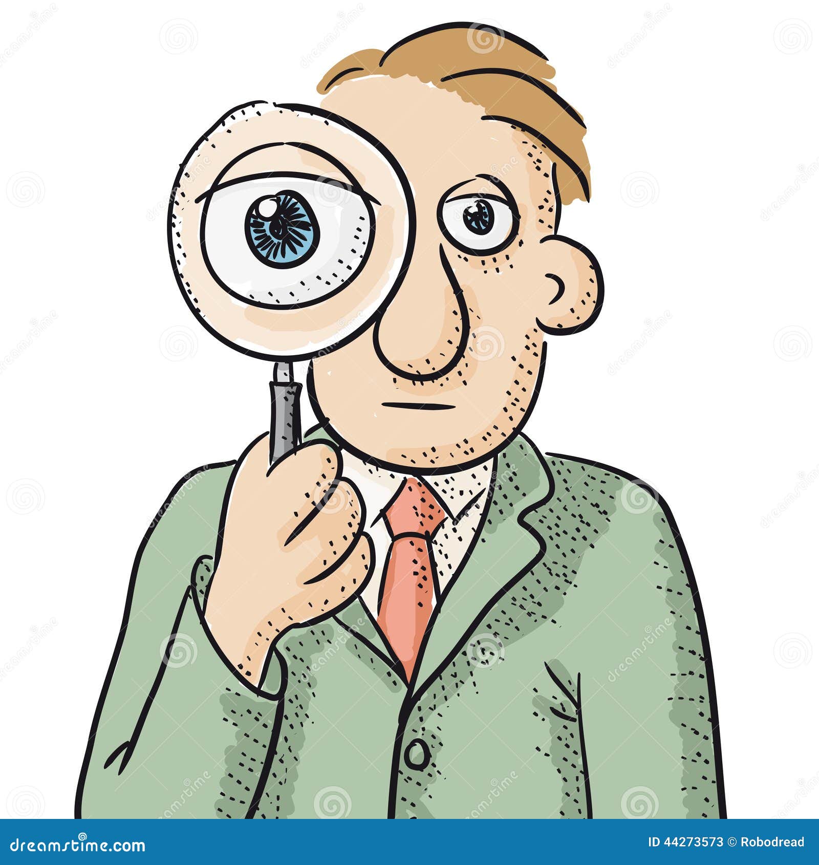 Investigator stock vector. Illustration of checking, detective - 44273573