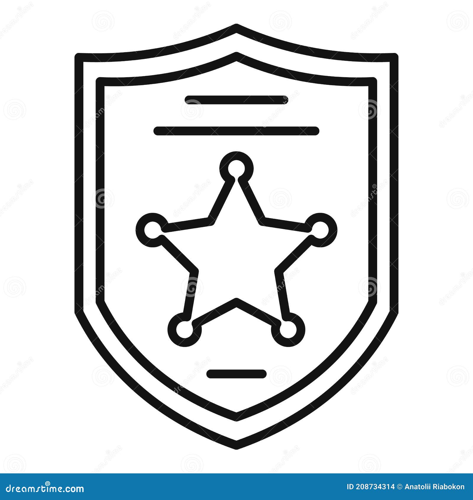 Investigator Police Shield Icon, Outline Style Stock Vector ... Investigator Police Shield Icon, Outline Style Stock Vector ...