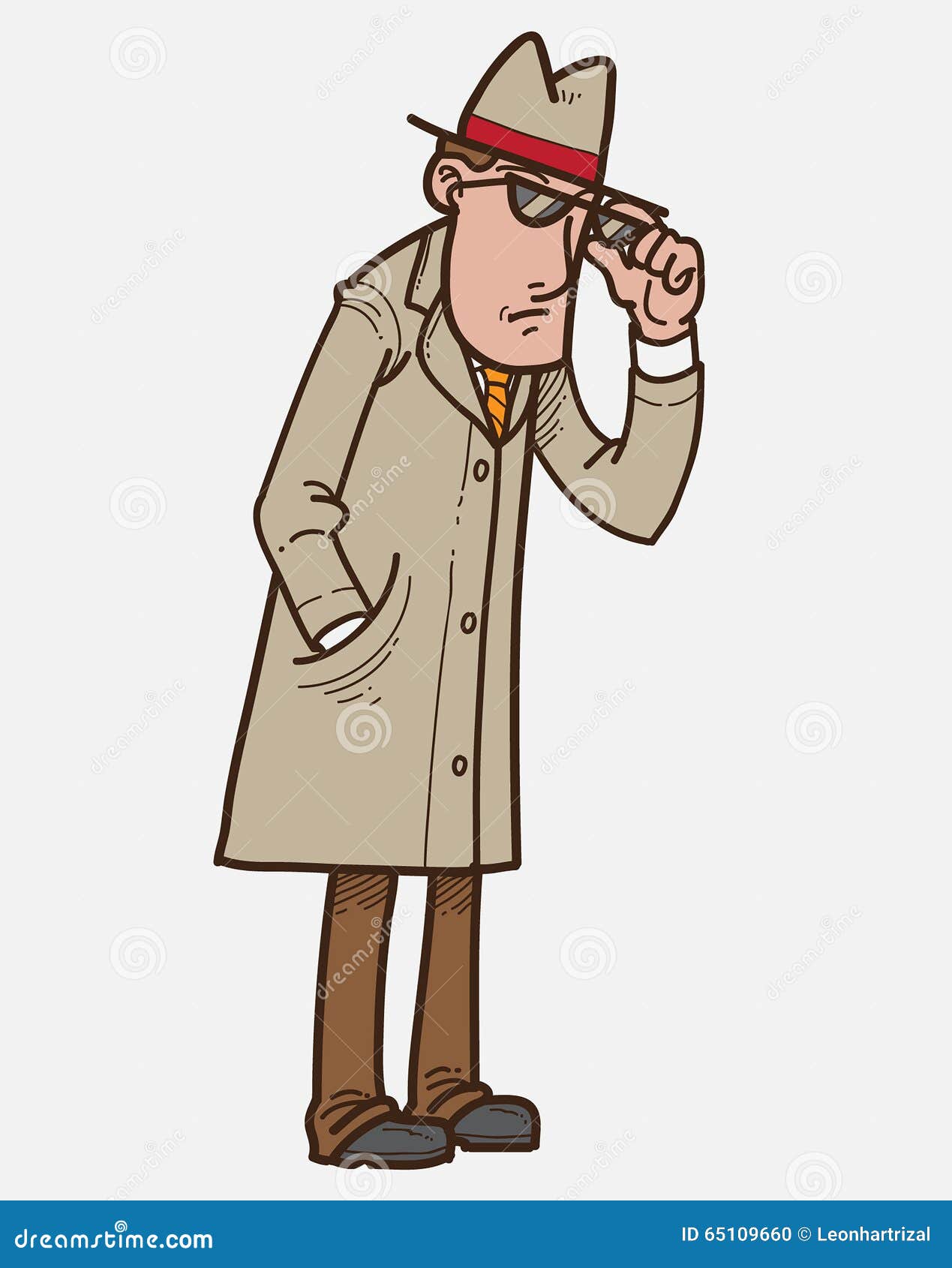 Investigator stock vector. Illustration of officer, inspector - 65109660
