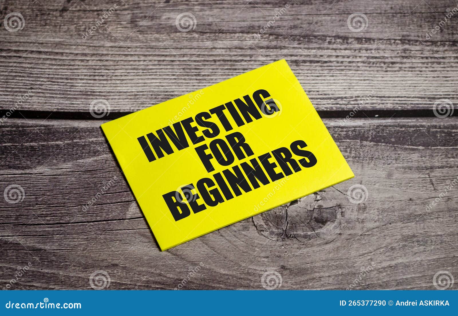 Investing for Beginners Text on Business Paper on Office Table Stock ...