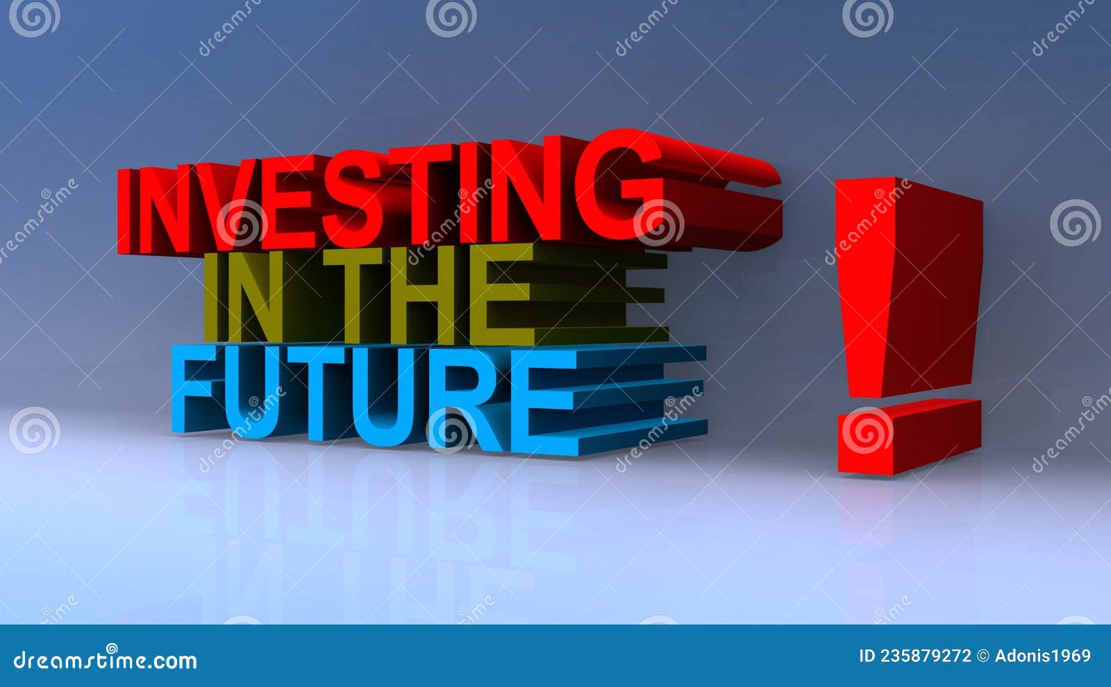 Investing in the Future on Blue Stock Illustration - Illustration of ...