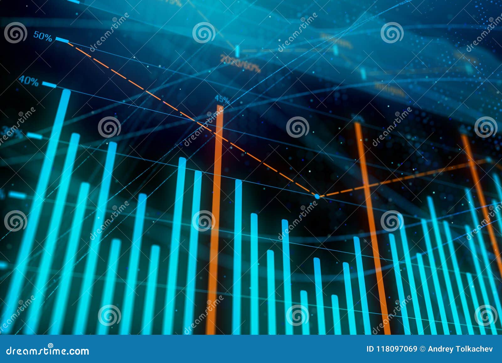 Investment and Analytics Wallpaper Stock Illustration - Illustration of ...