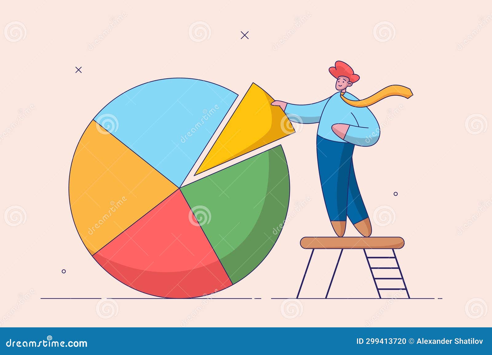 Businessman Rebalancing Diversification Investment On Pie Graph ... Businessman Rebalancing Diversification Investment On Pie Graph ...