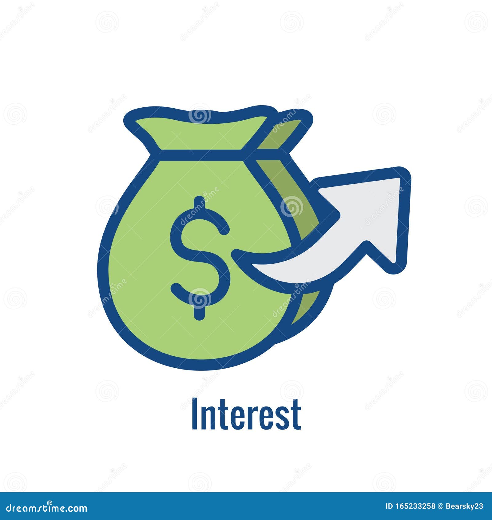 Investment or Banking Icon that Shows Increase in Amount Stock Vector ...