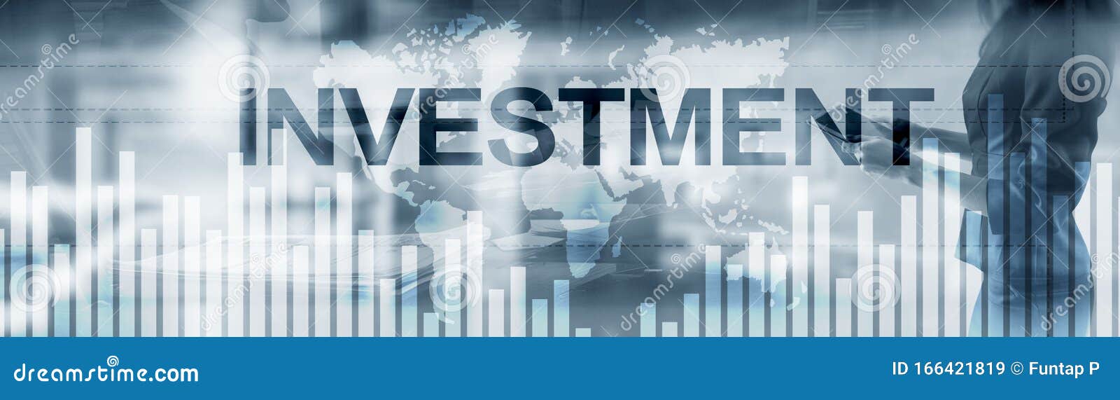 Investment Concept. Elongated Horizontal Background. Website Header ...