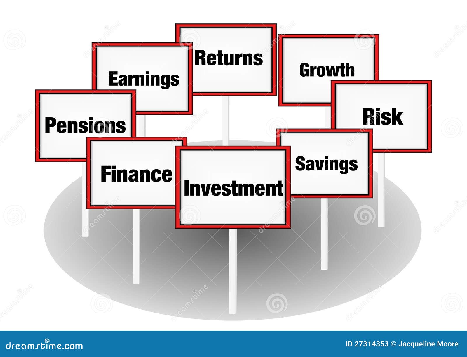 Investment concept signs stock illustration. Illustration of financial ...