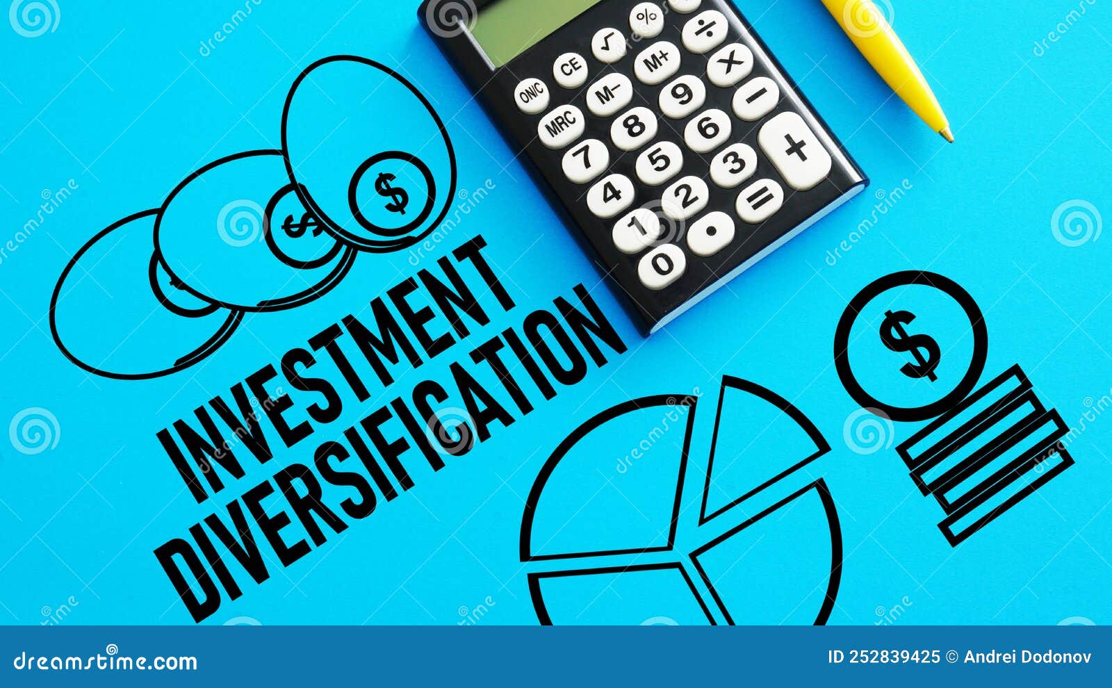 Investment Diversification is Shown Using the Text Stock Image - Image ...