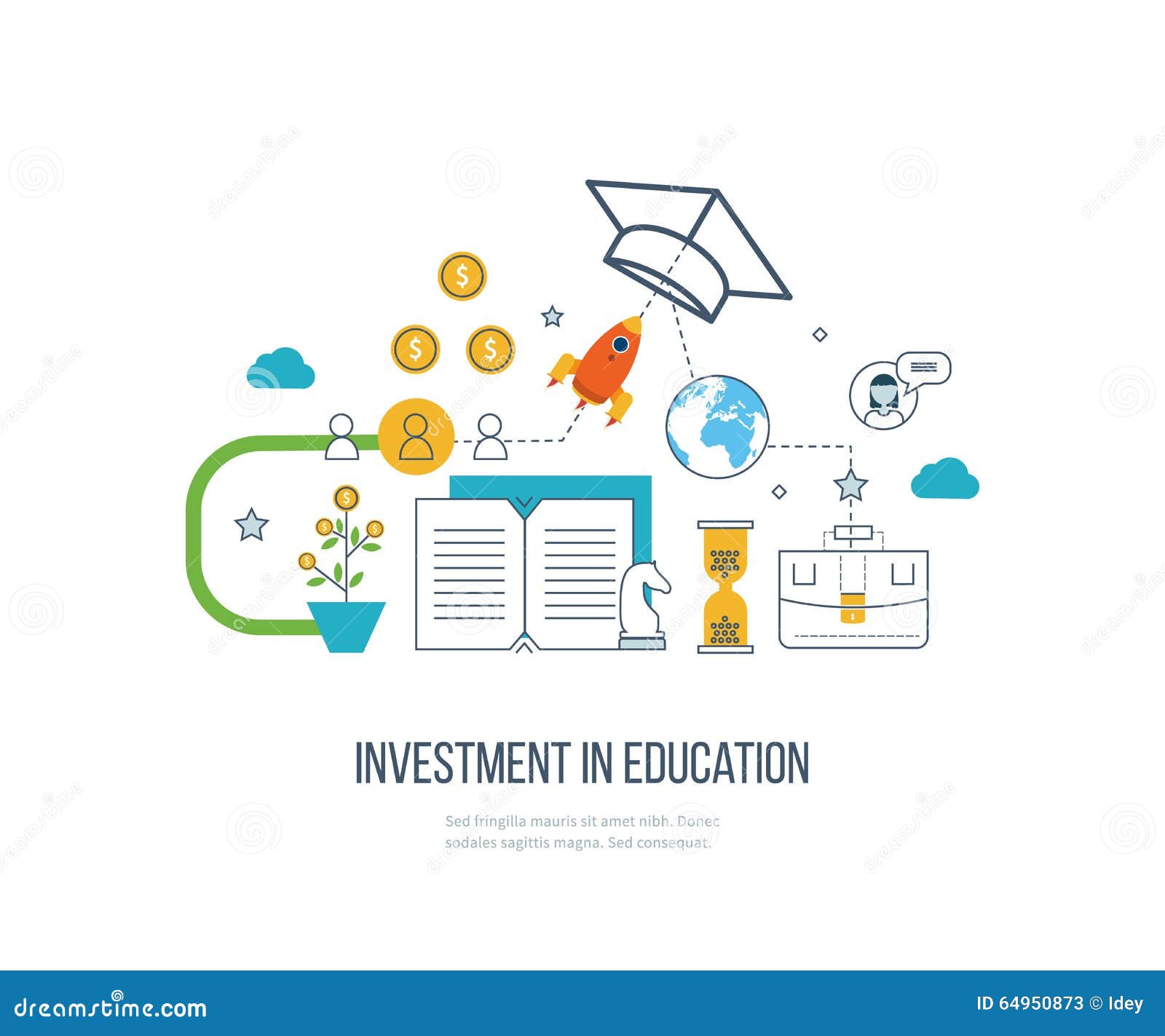 Investment in Education. Business Development Stock Vector ...