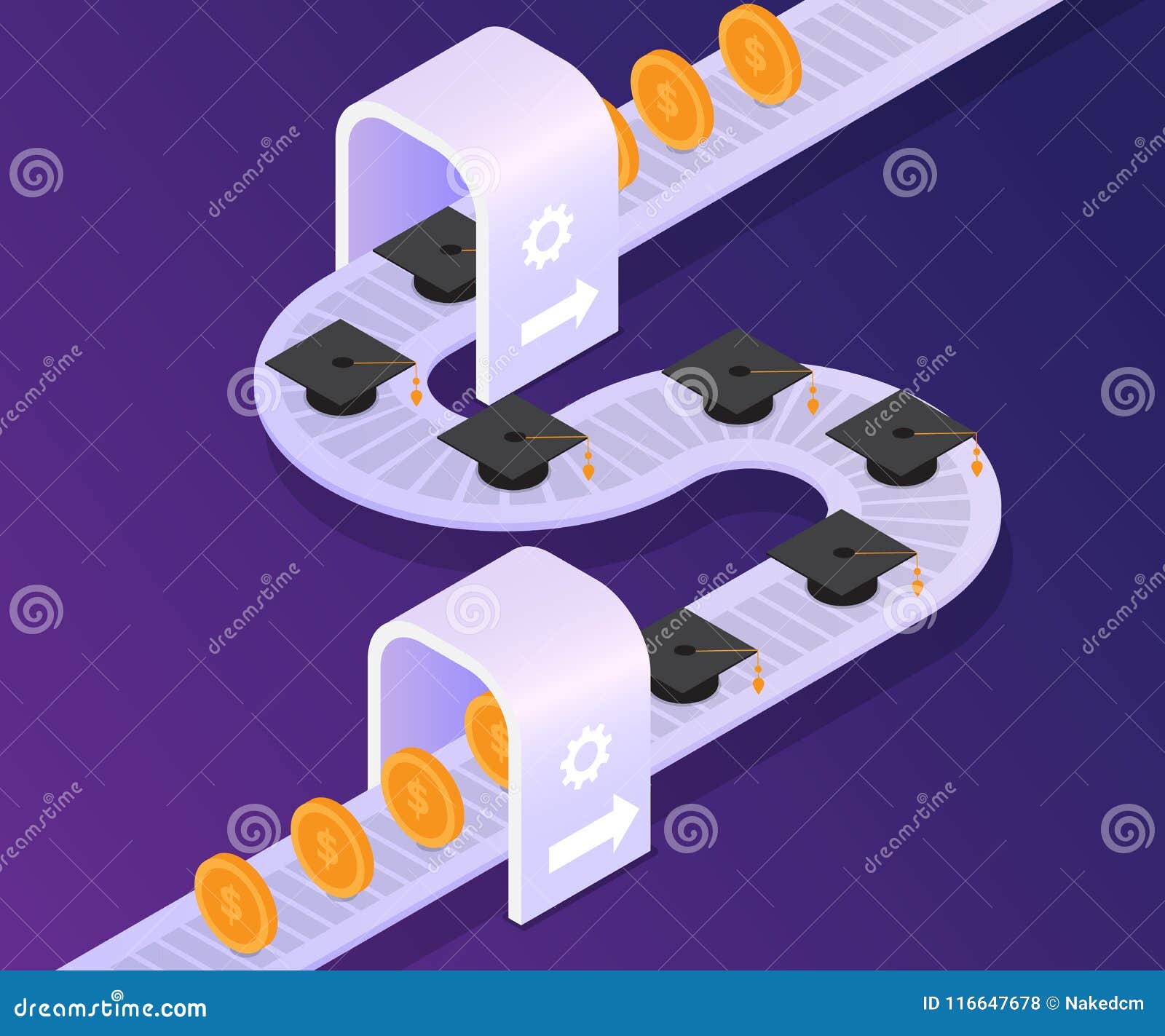 Investment in Education Money for Education To Make Money Stock Vector ...