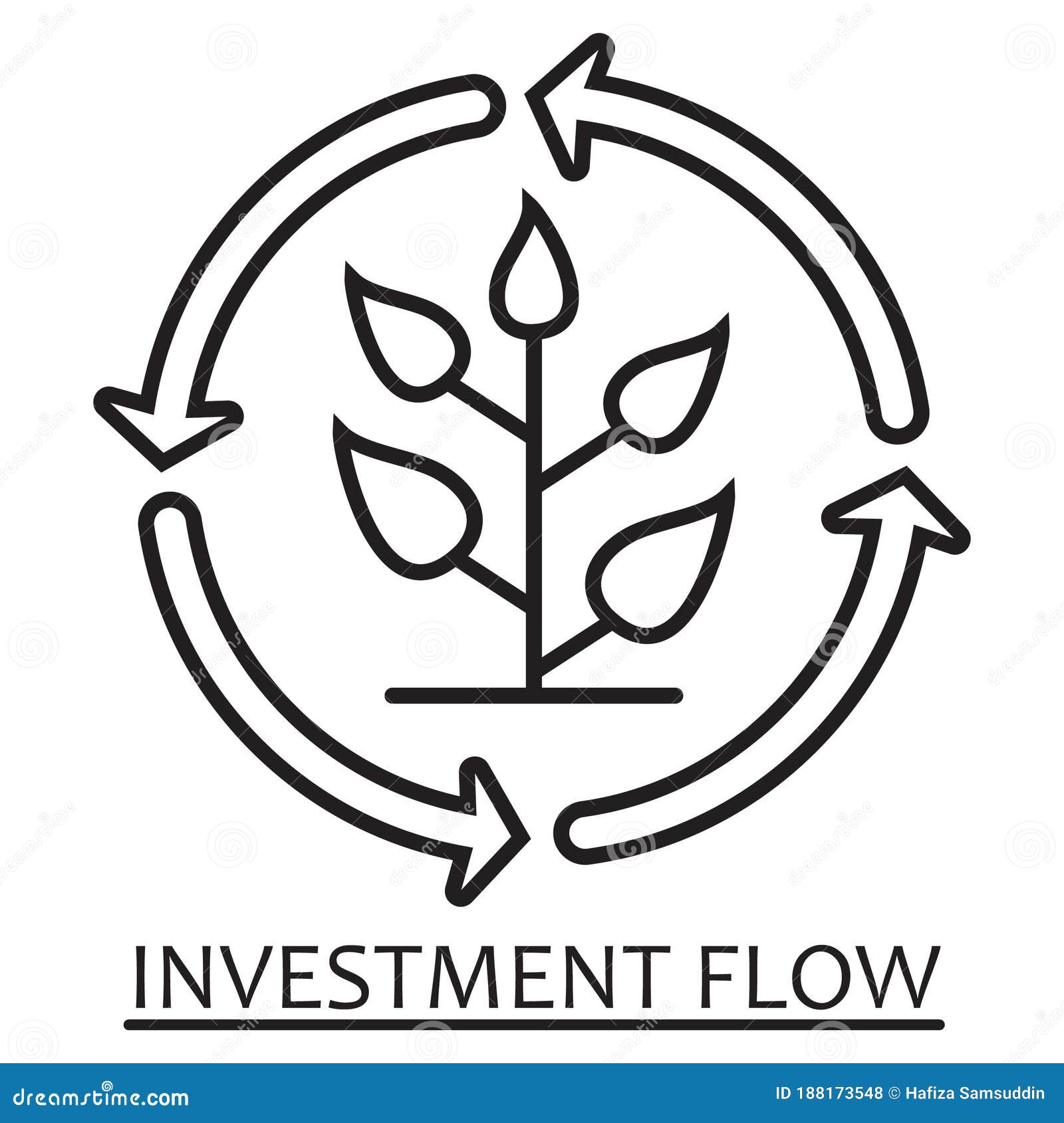Investment flow concept. stock vector. Illustration of basic - 188173548