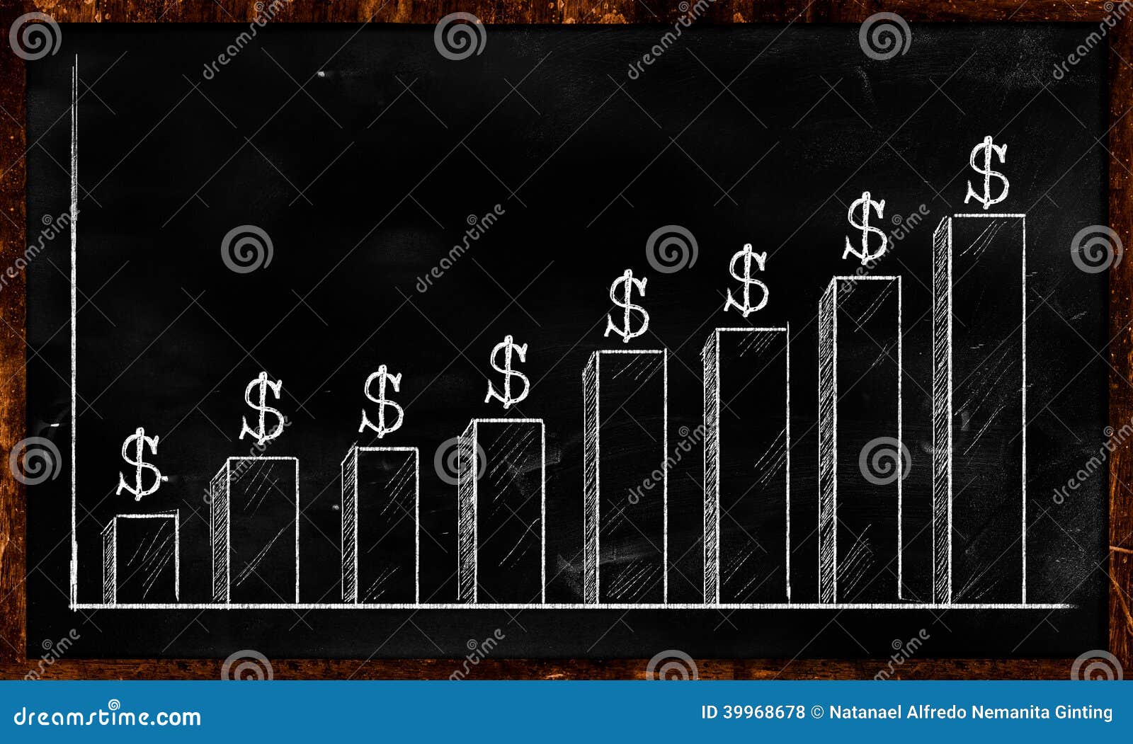 Investment Graph Dollar Sketch on Blackboard Stock Photo - Image of ...