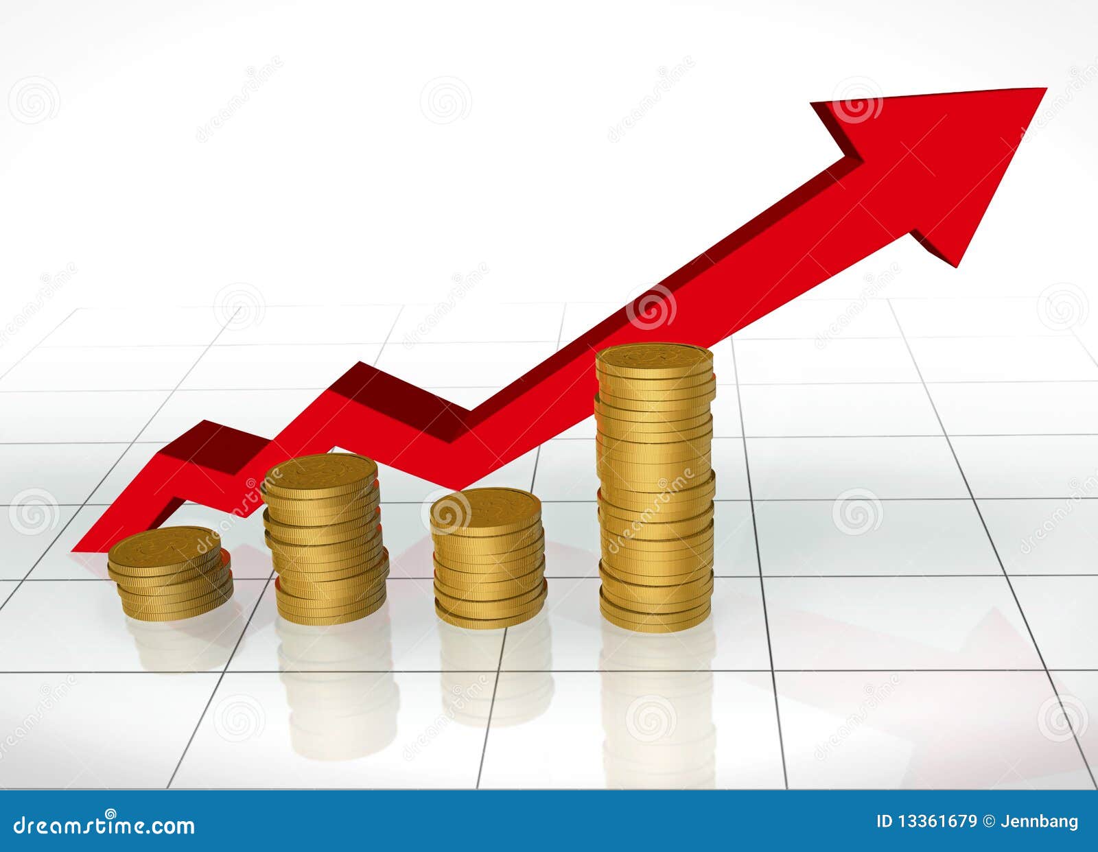 Investment grow stock illustration. Illustration of positive - 13361679