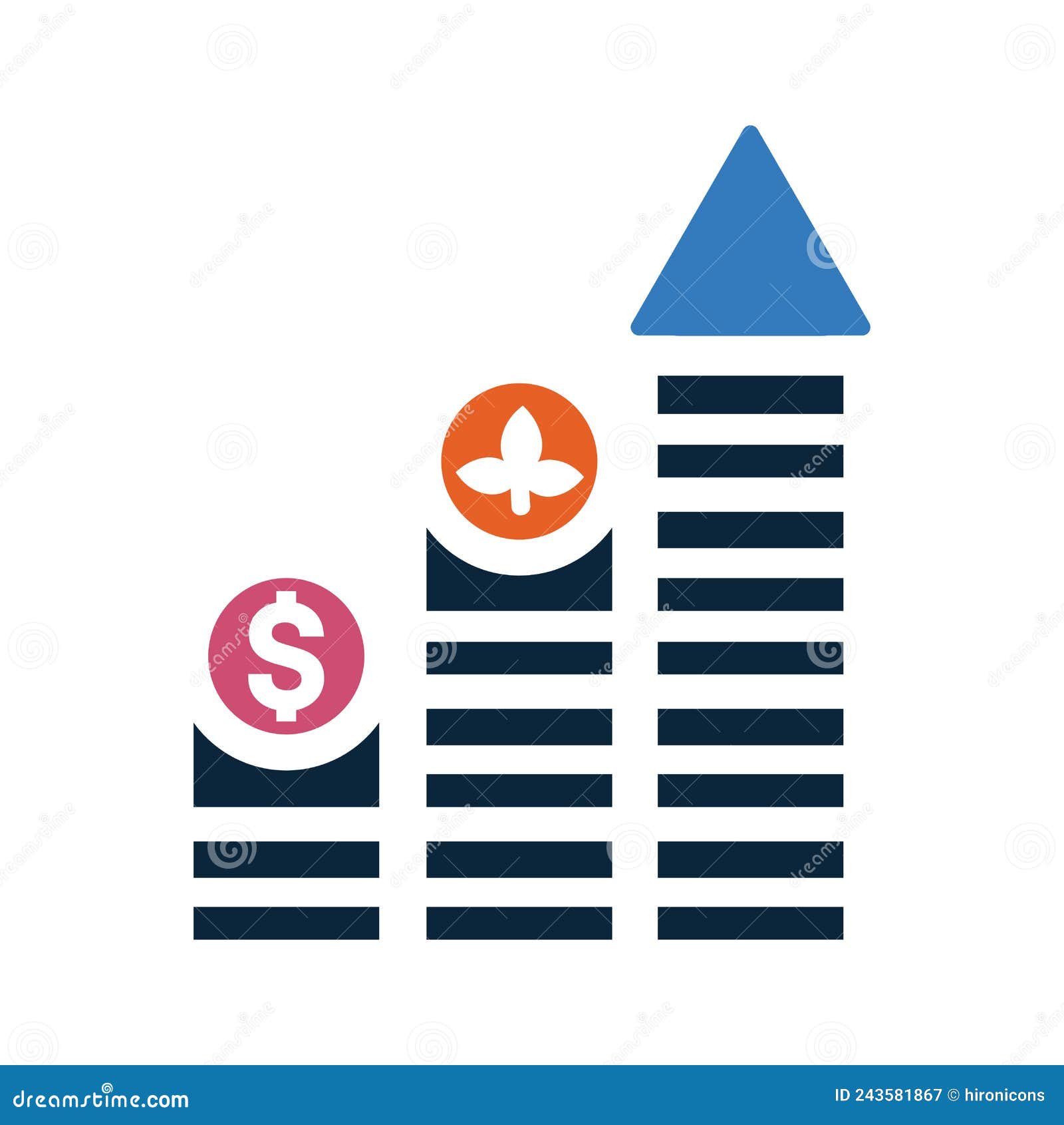 Investment, Growth Icon. Vector Graphics Stock Vector - Illustration of ...