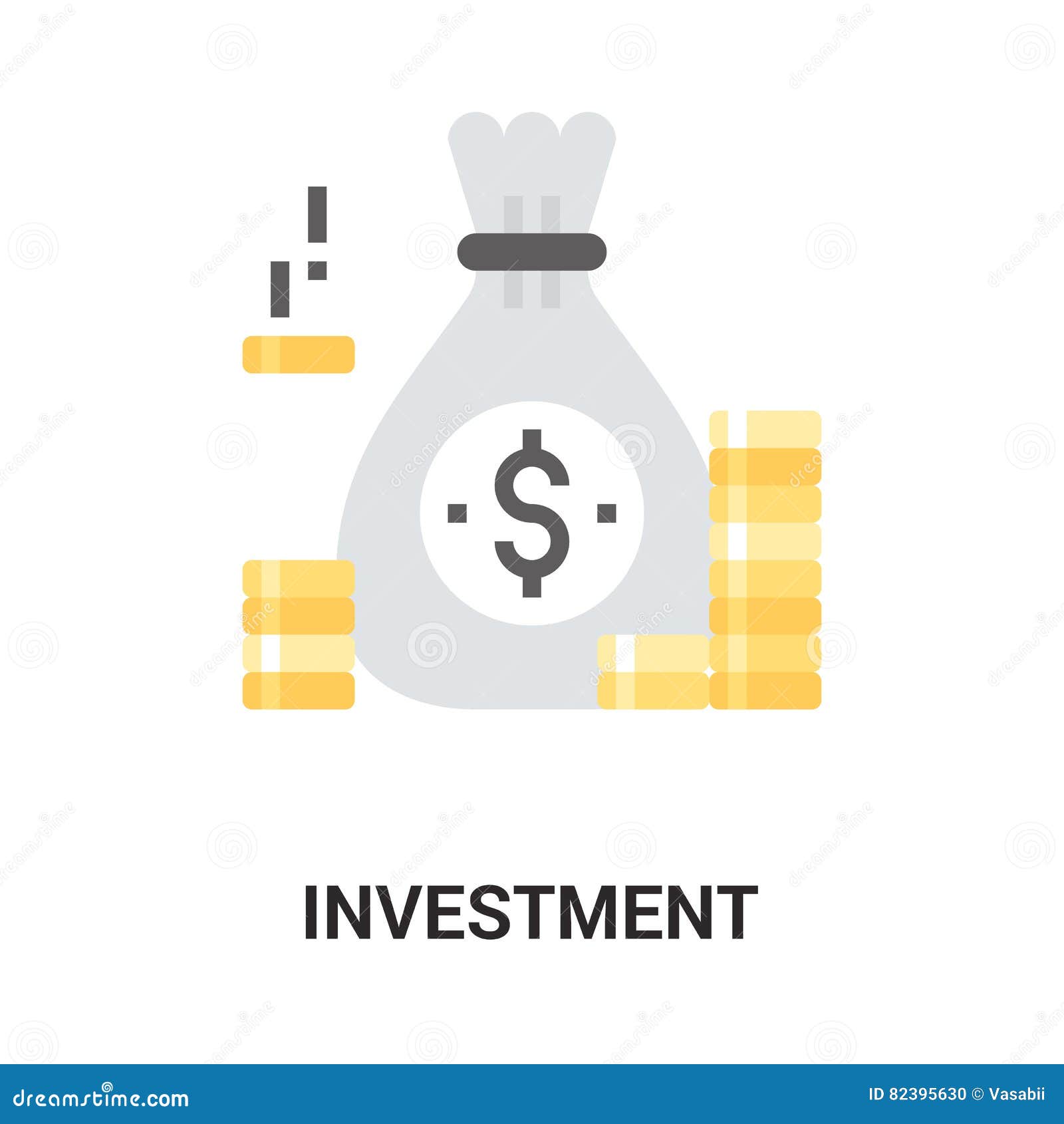 Investment icon concept stock vector. Illustration of card - 82395630