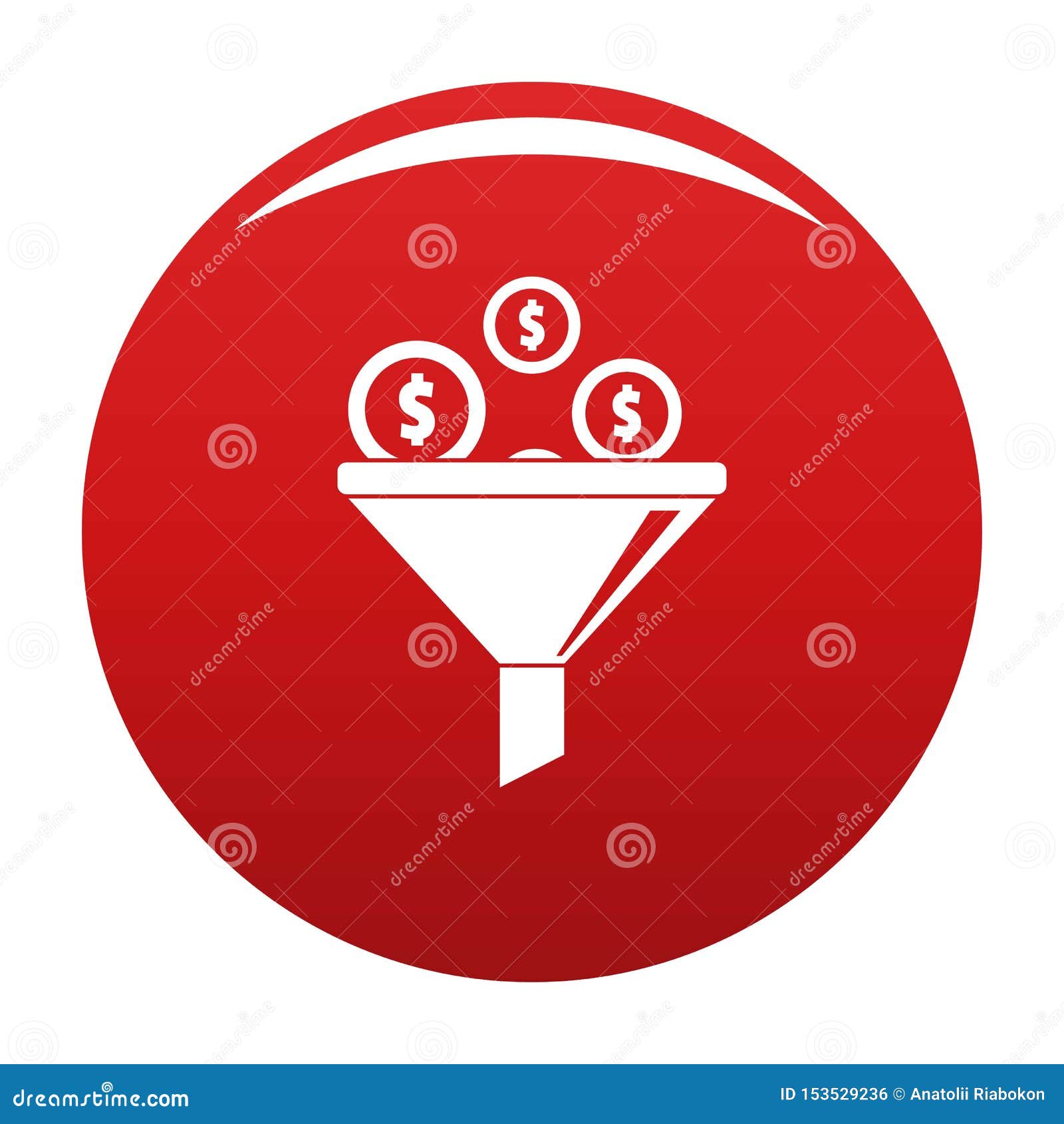 Investment icon vector red stock vector. Illustration of invest - 153529236