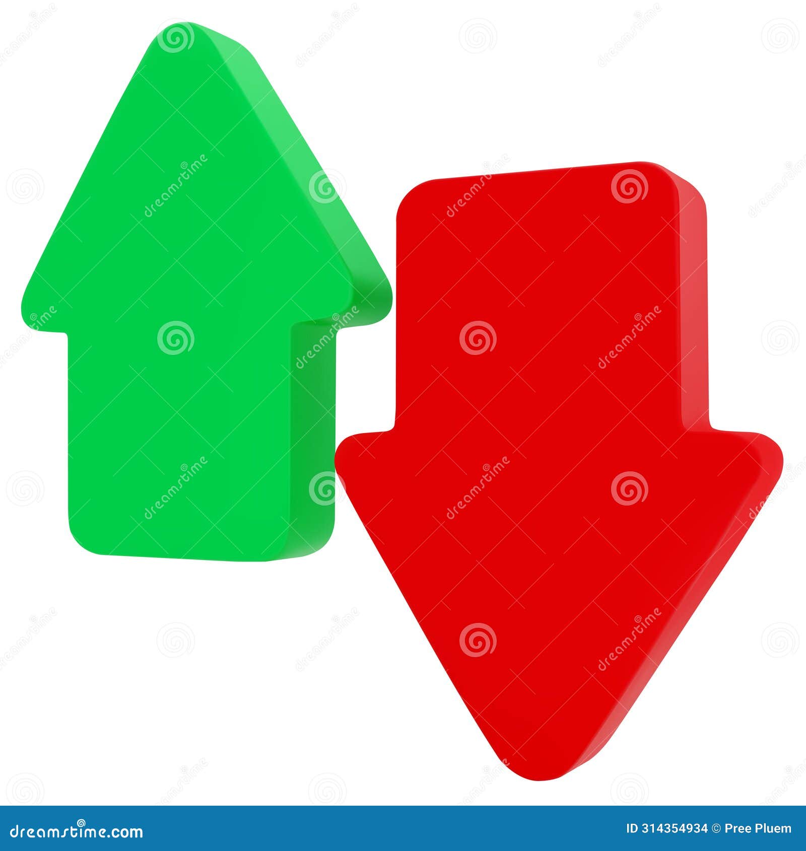 Investment Index Symbol Down and Growth 3d Vector Stock Vector ...